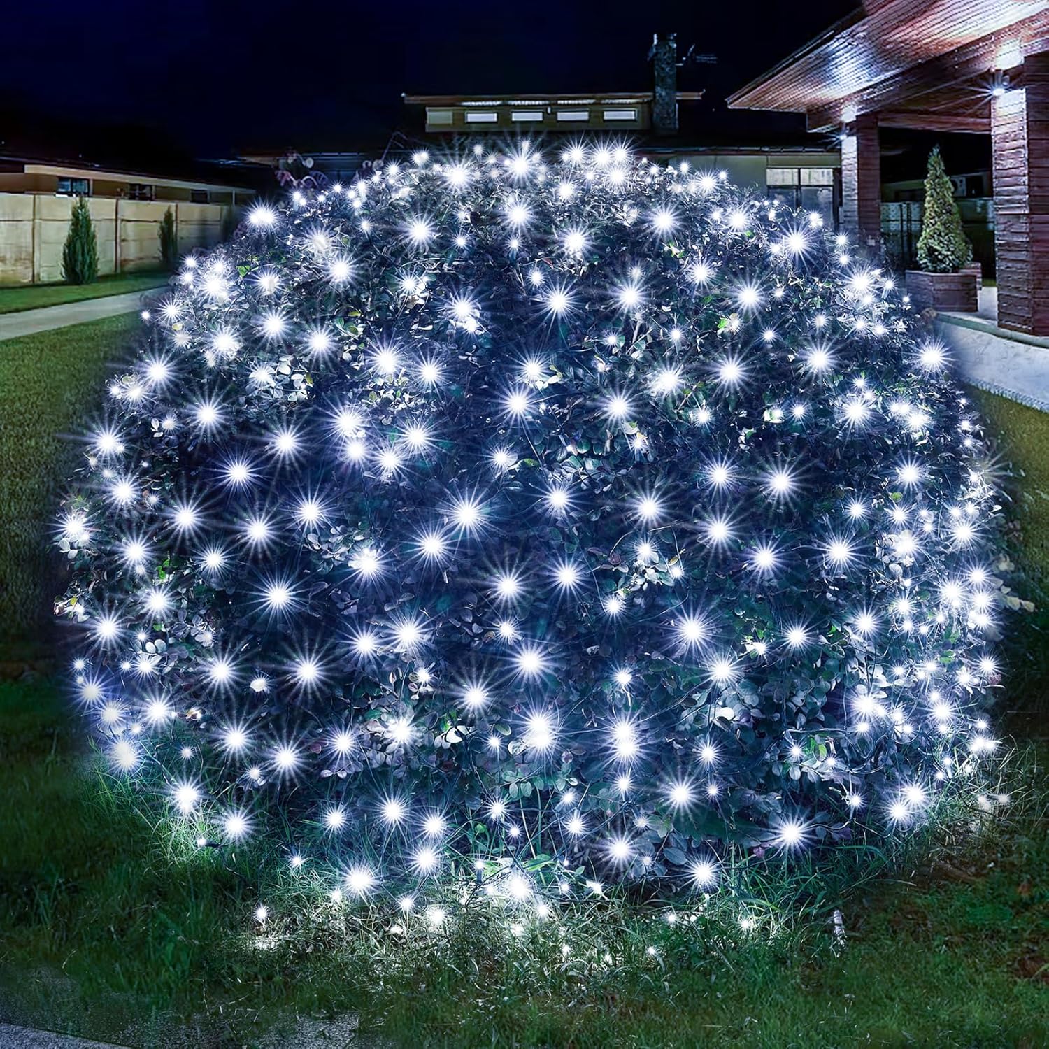 Red de luces LED de Navidad para exteriores, 160 luces LED de 4 x 7 ...