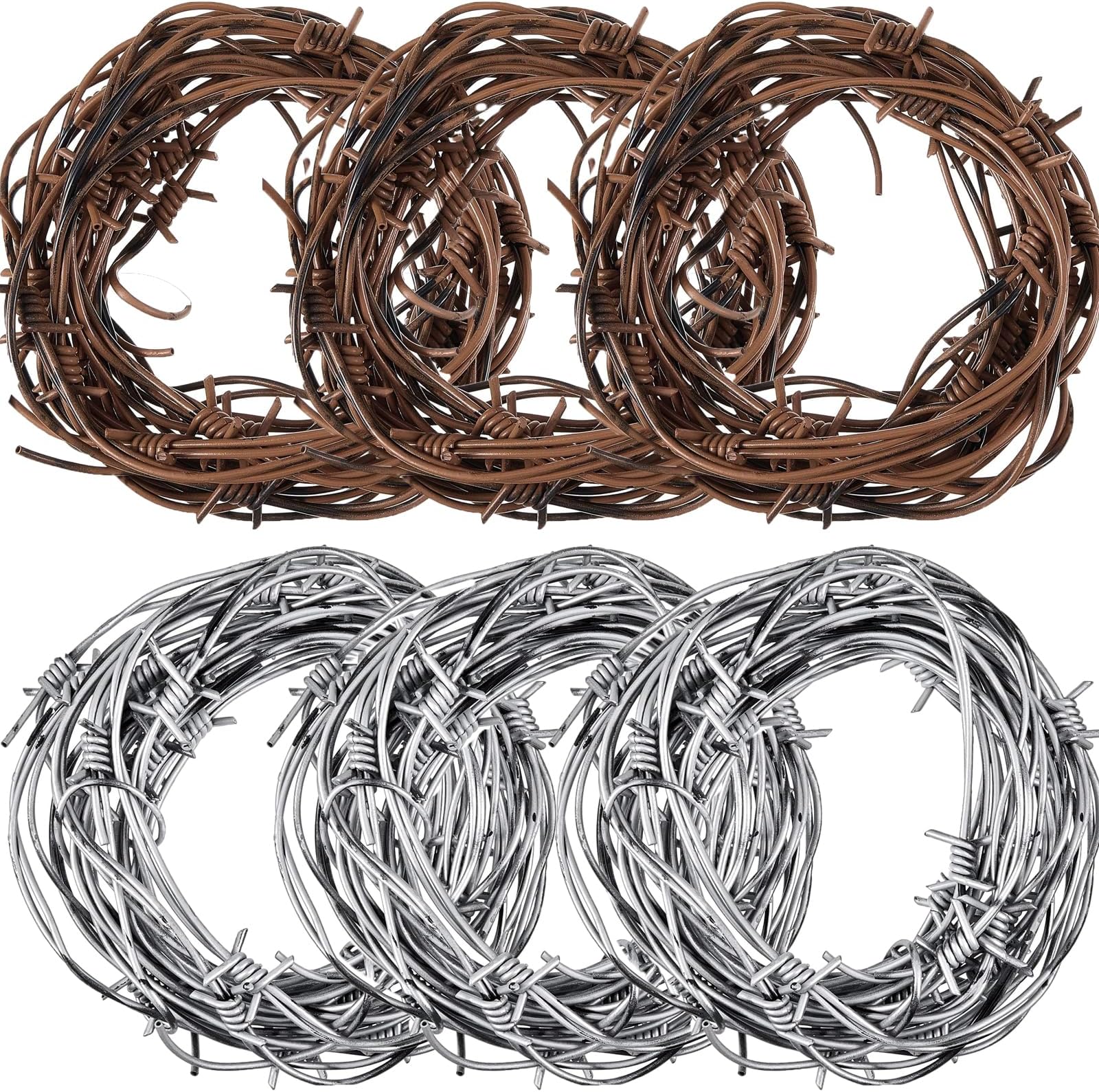 Amazon.com: Berlune 36 Feet Fake Rusted Barbed Wire Garland for ...