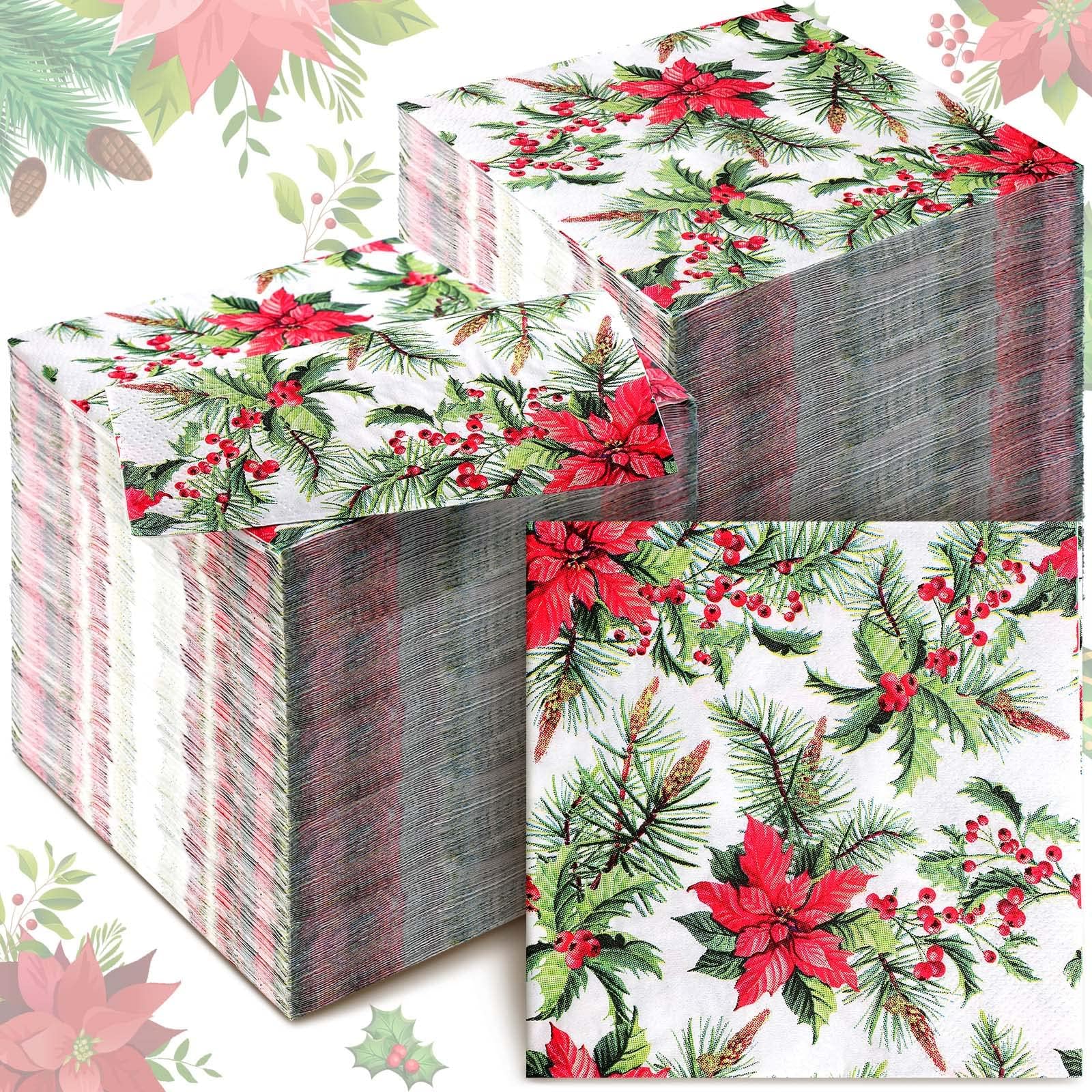 Amazon.com: Reindeer Christmas Cocktail Napkins Christmas Party Holiday ...