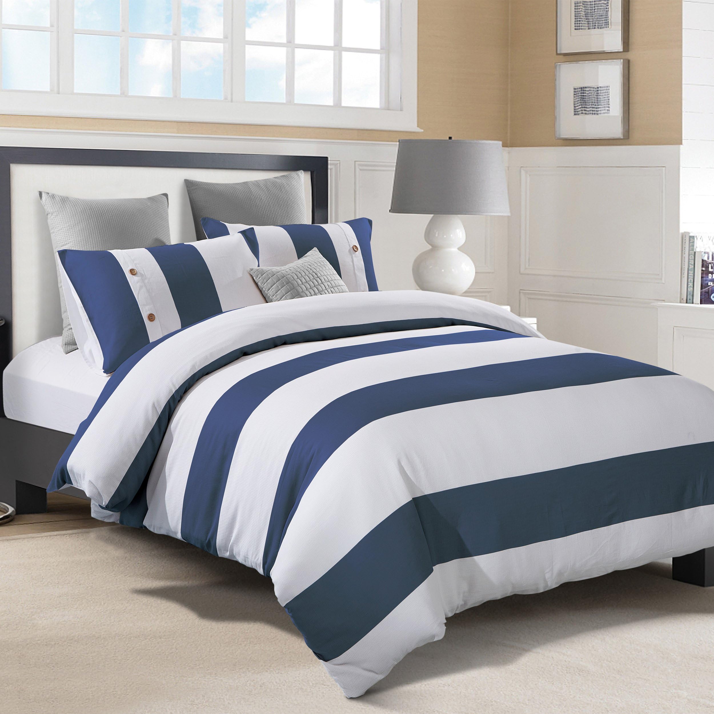 Amazon.com: Superior Burlington 100% Cotton Duvet Cover Set with 1 ...