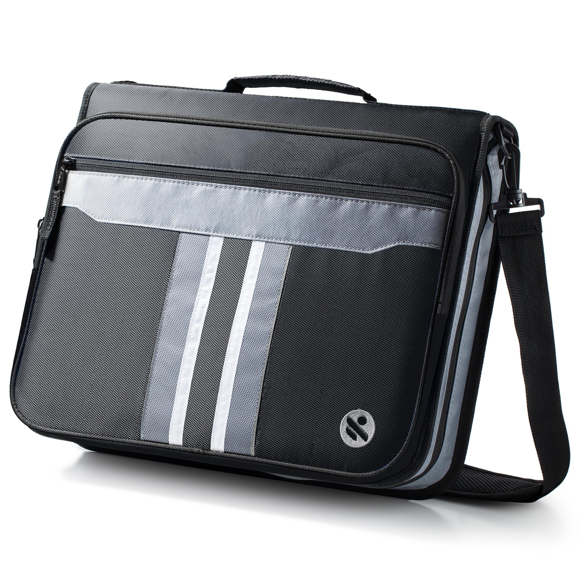 Amazon.com : 2-Inch 3 Rings Zipper Binder, Holds 15-Inch Laptop, Handle ...