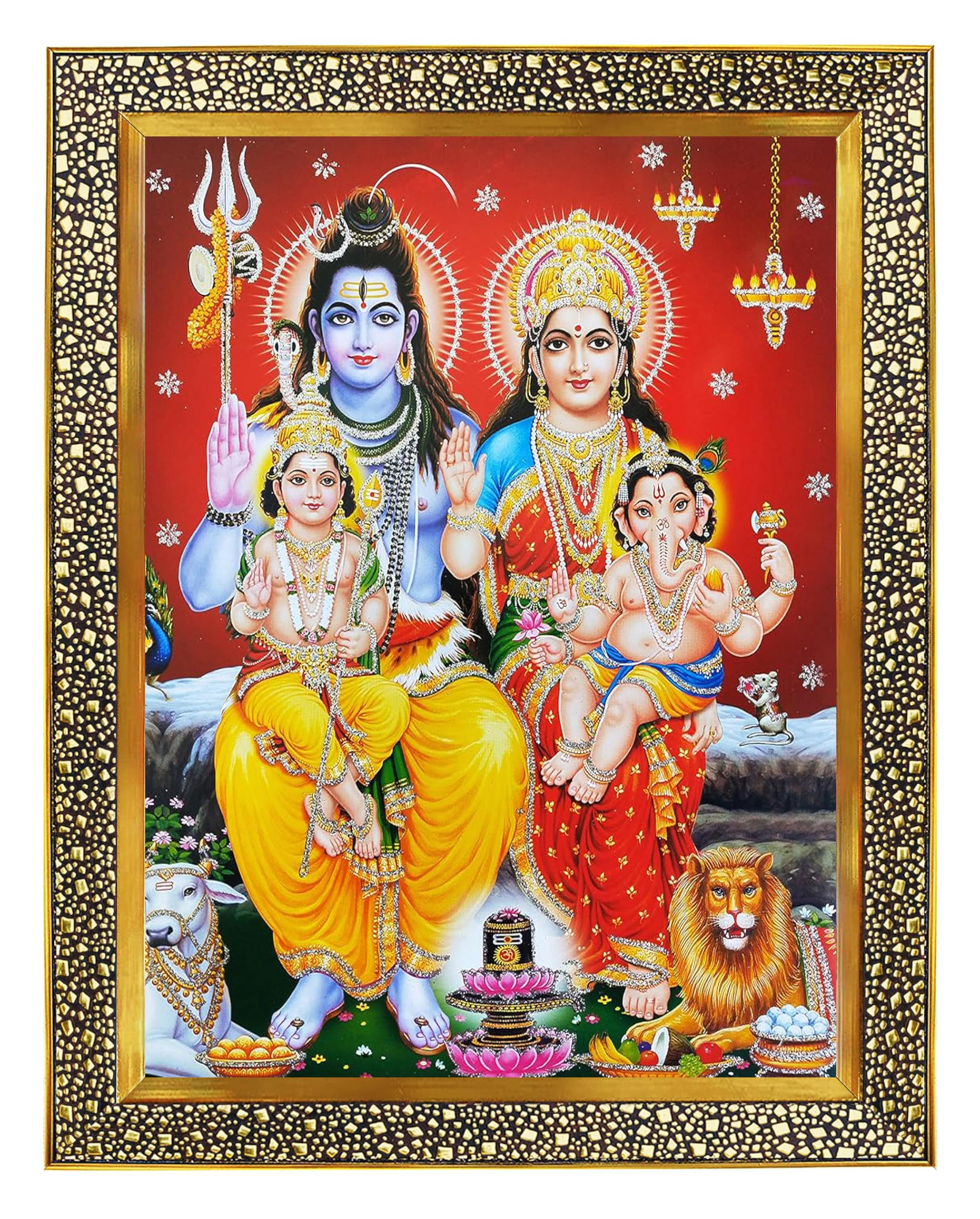Buy Koshtak Shiva Parvati with Ganesh and kartikeya ji shivling/Shiv ...