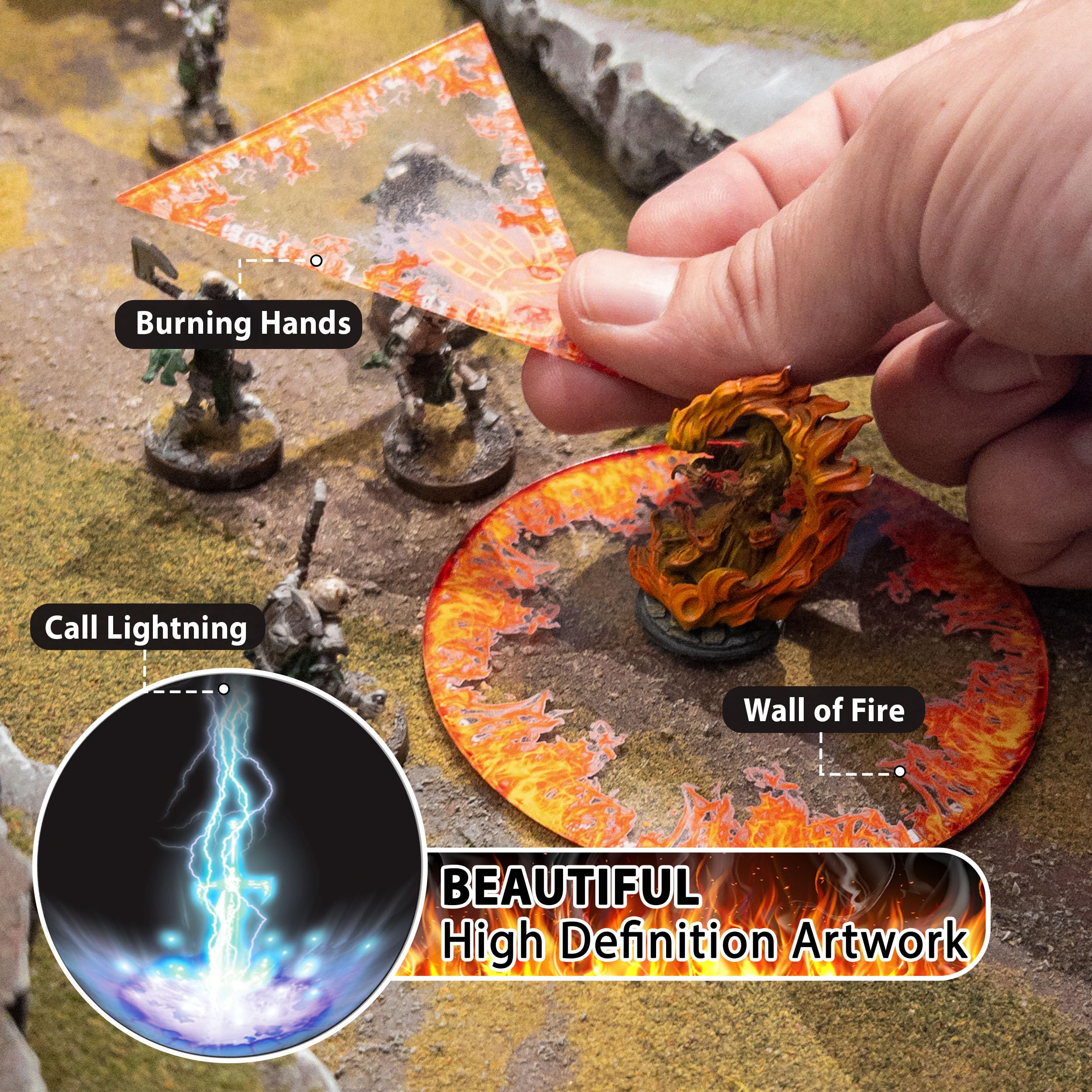 Guilt Free Gaming Spell Effects Template Set for D&D 5e - 25 Piece ...