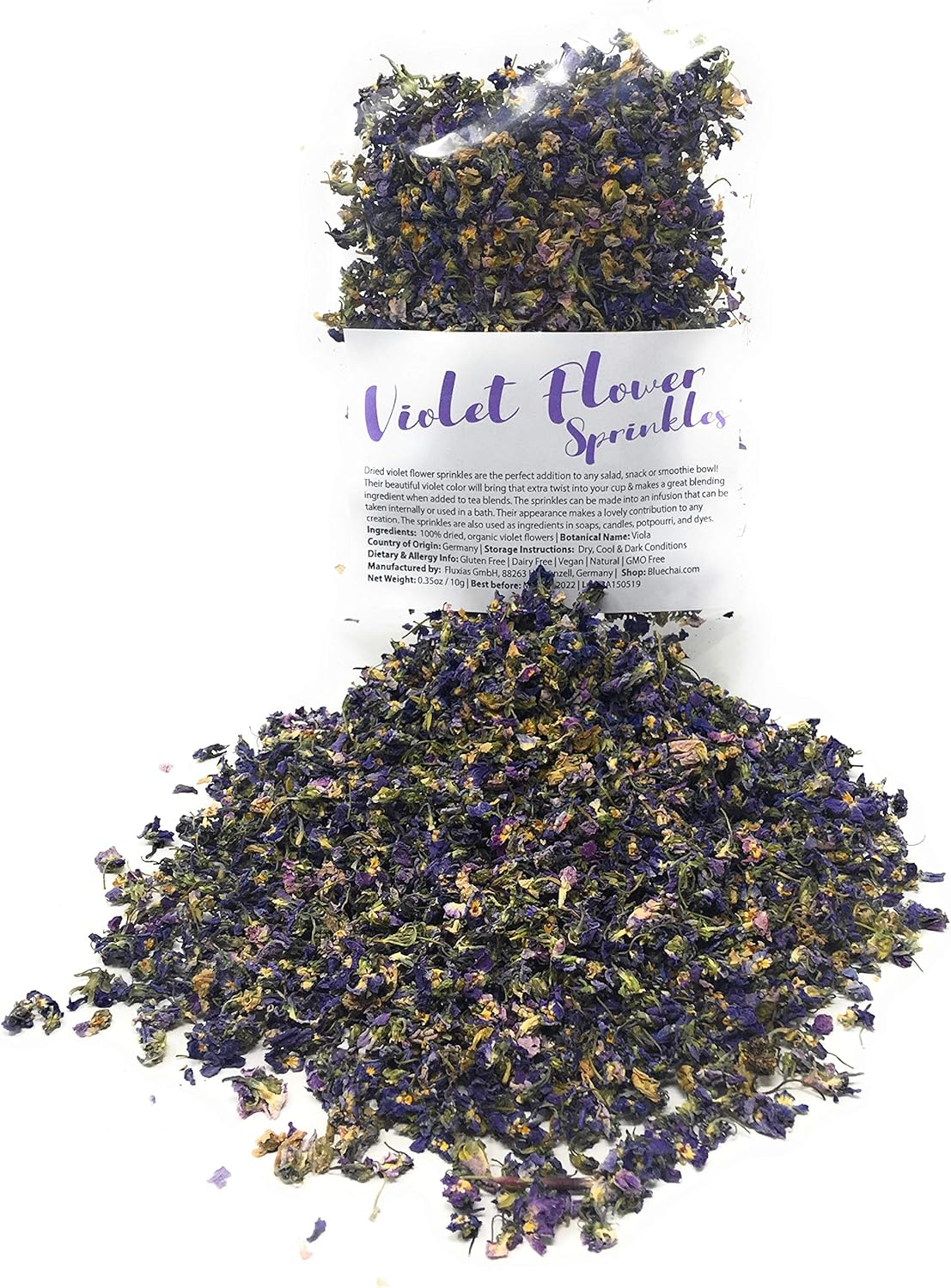 Dried Violets - Natural Violet Flower Sprinkles from Germany - Perfect ...