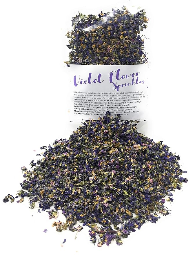 Amazon.com : Dried Violets - Natural Violet Flower Sprinkles from ...