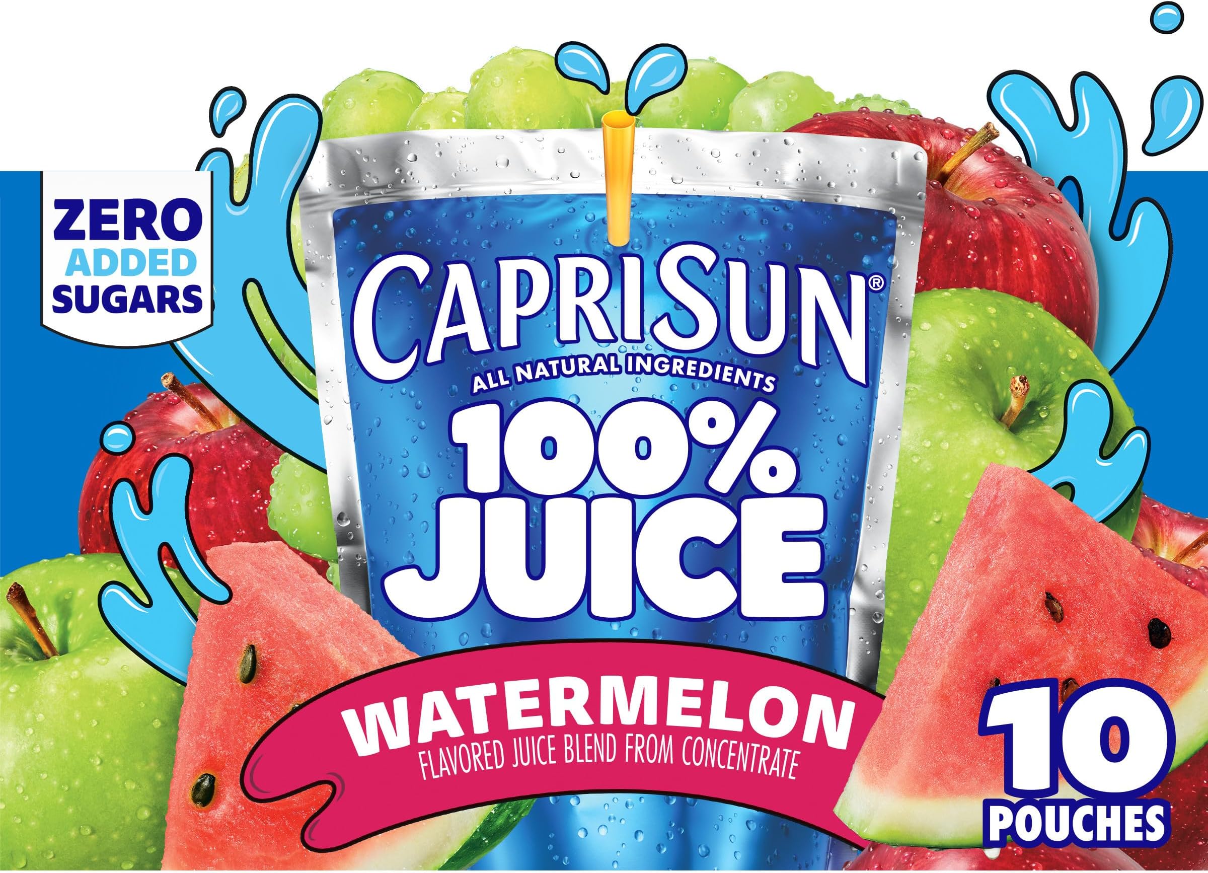 Amazon.com : Capri Sun Watermelon Flavored 100% Juice Blend from ...