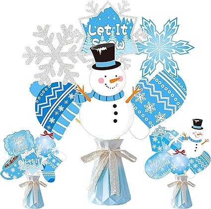 Amazon.com: Winter Snowflake Centerpiece Sticks Winter Wonderland Party ...