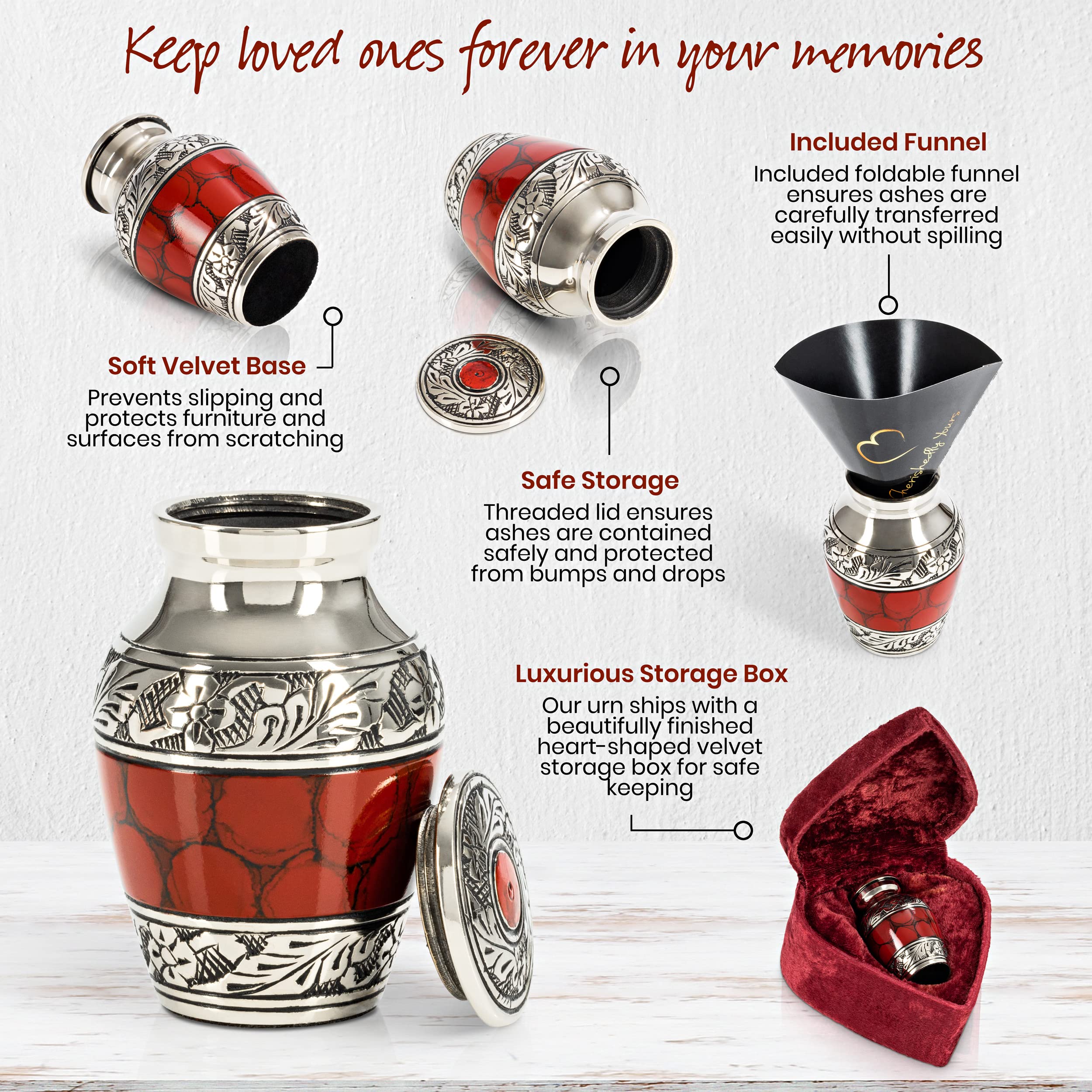 Snapklik.com : Small Keepsake Cremation Urns For Human Ashes