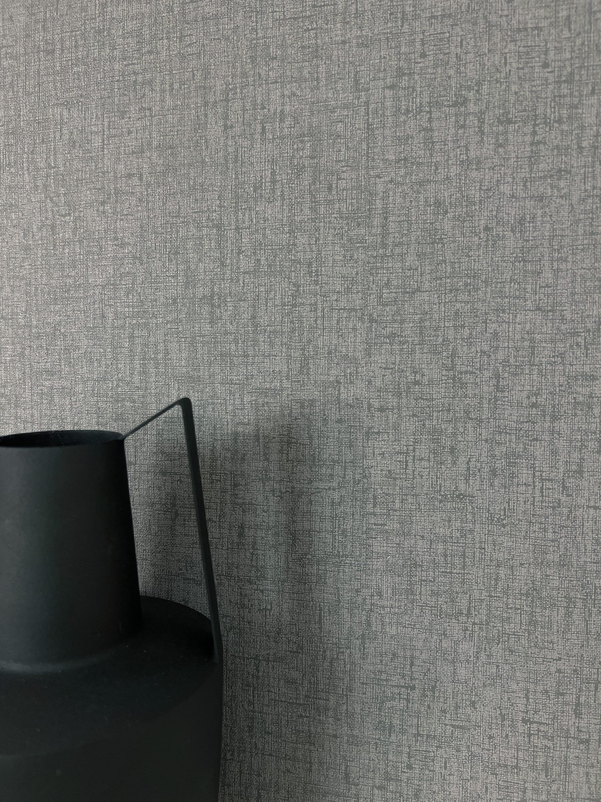 Papel Pintado Liso Gris Oscuro Papel Pintado De Estilo Fibra Natural