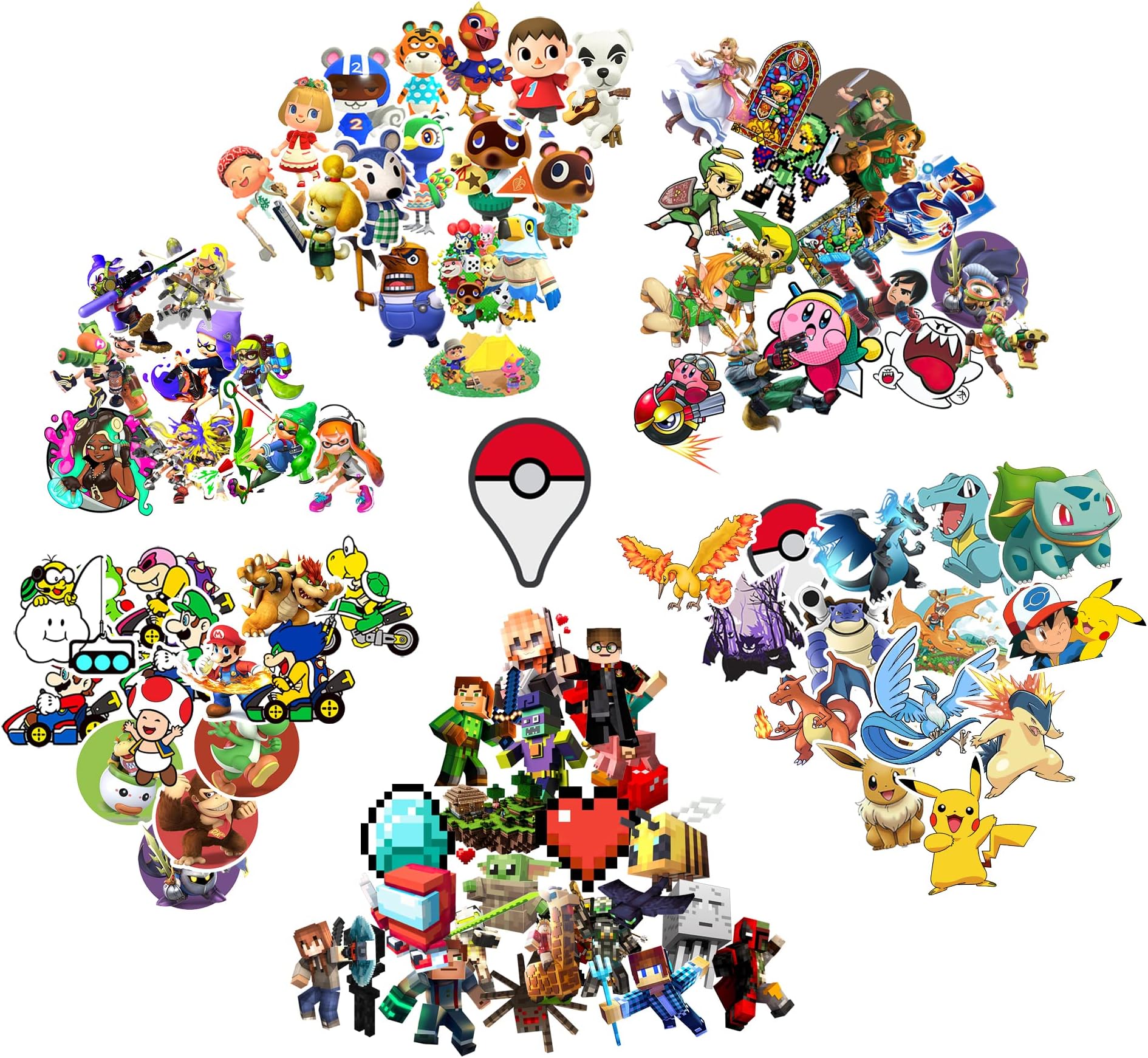 Amazon.com: 100 PCS Game Stickers, Cool Vinyl Waterproof, Sticker for ...