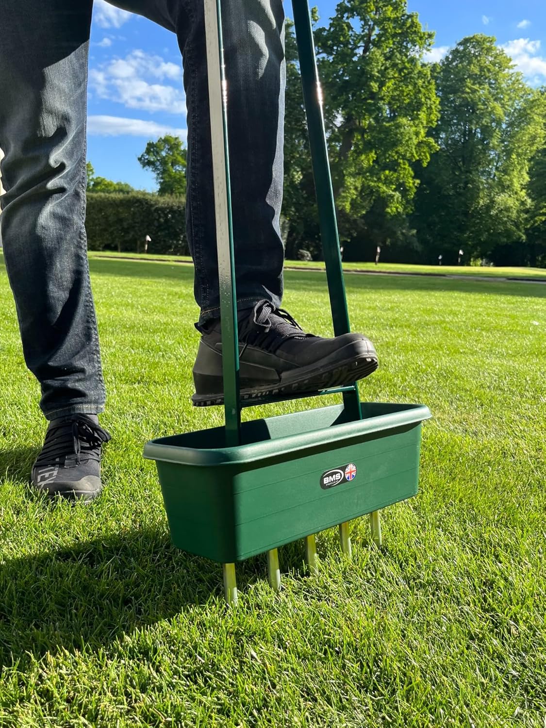 BMS Products Lawn and Turf Aerator Fork with Soil Corer Collector Steel ...