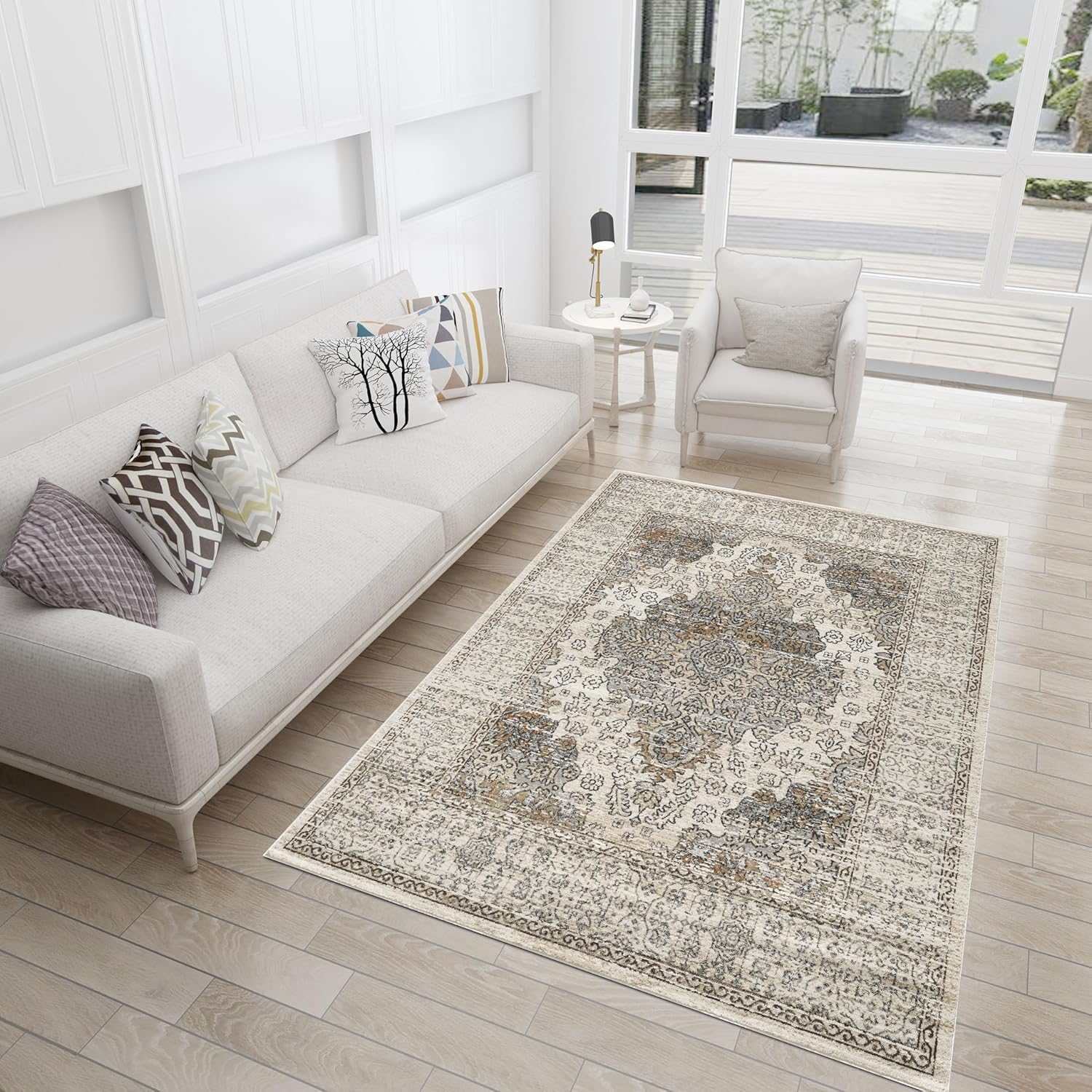 Amazon.com: YUIlili Area Rug 5x8, Stain Resistant Rugs, Non-Shedding ...