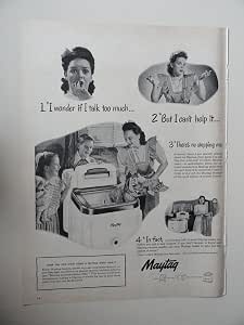 Amazon.com: Maytag Authentic 40's Ad. Print. Illustration (mother and ...