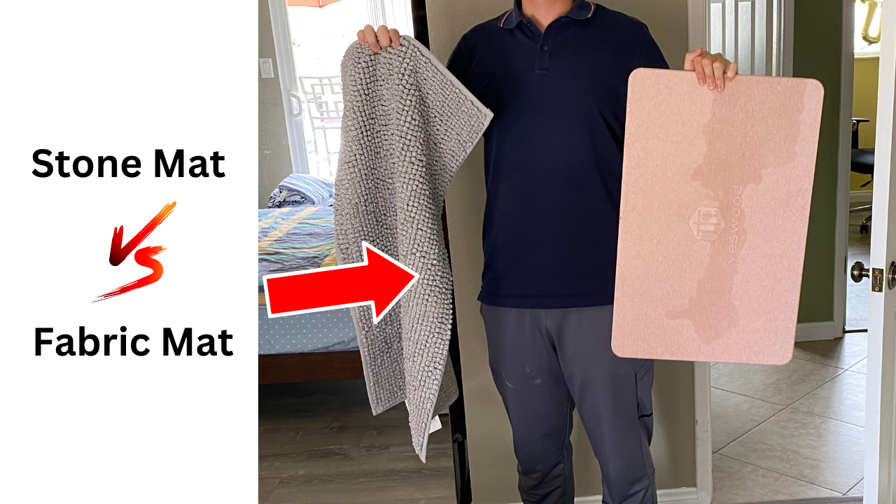 Watch Comparison between the Stone Mat vs Fabric Mat on Amazon Live