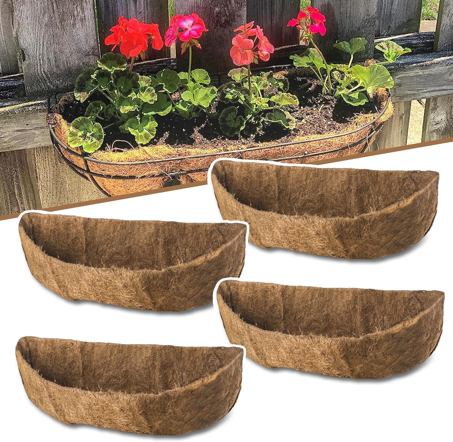 Amazon.com: Biotolot Premium Coco Liners for Planters - 4pcs 24 Inch ...