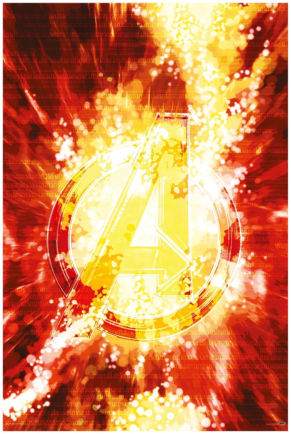 Marvel 'Avengers Logo - Fire' Poster (60.96 cm x 91.44 cm) : Amazon.in ...