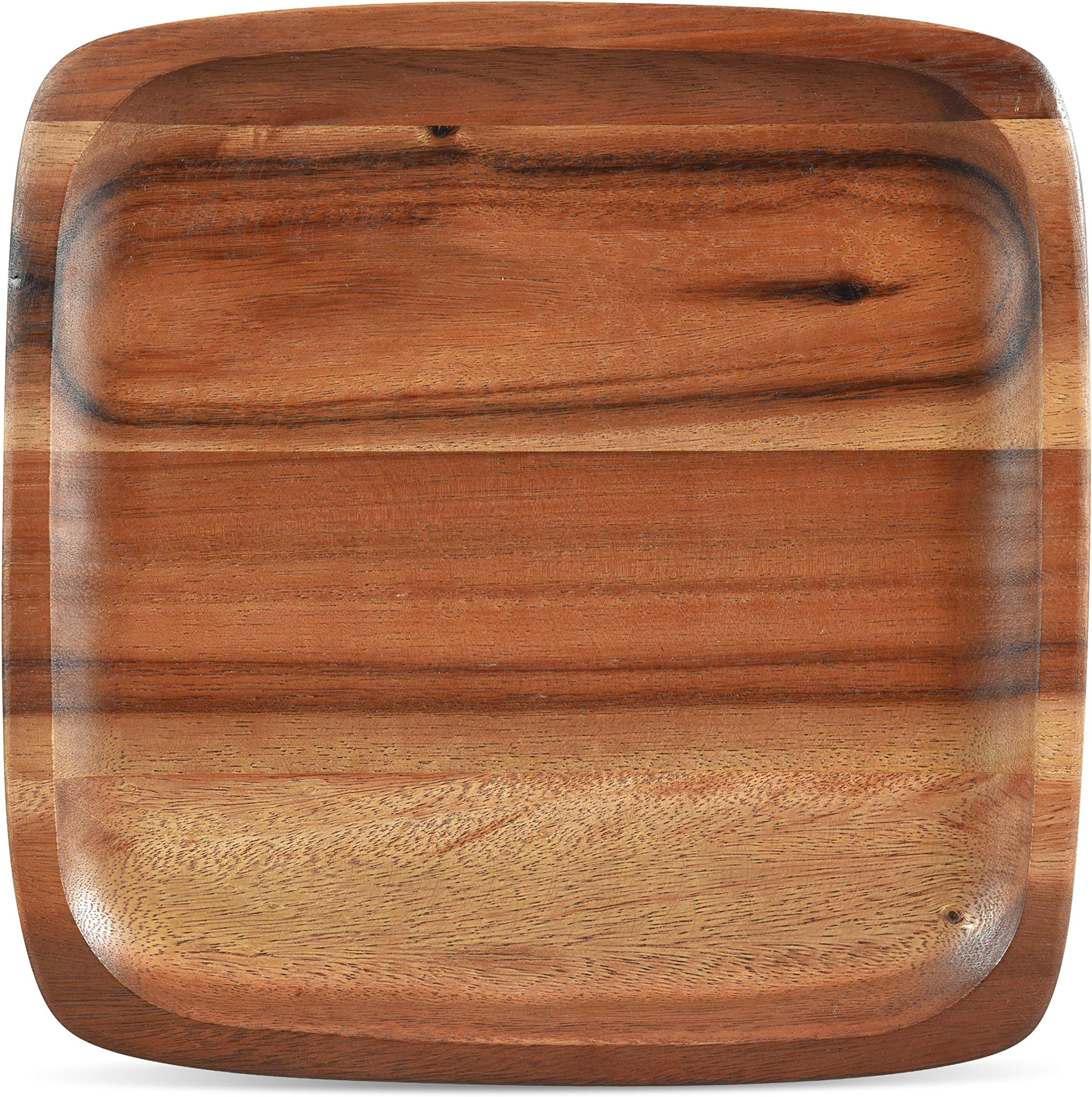 Amazon.com | Noritake Kona Wood 12-Inch Square Plate Brown: Dinner ...