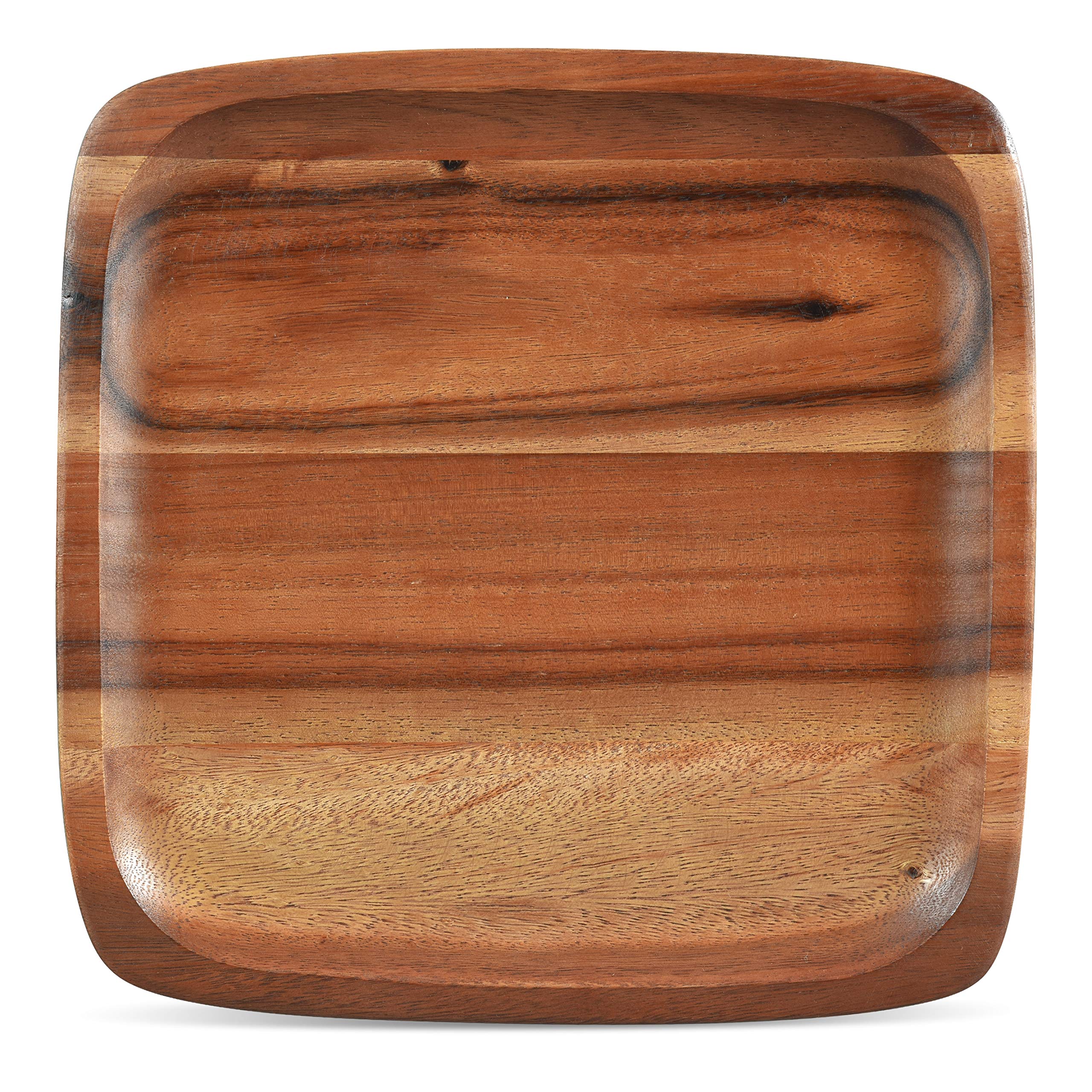 Amazon.com | Noritake Kona Wood 12-Inch Square Plate Brown: Dinner ...