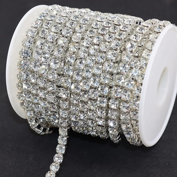 Amazon.com: Jerler 10 Yards Crystal Rhinestone Trim SS24/5.0mm, Close ...