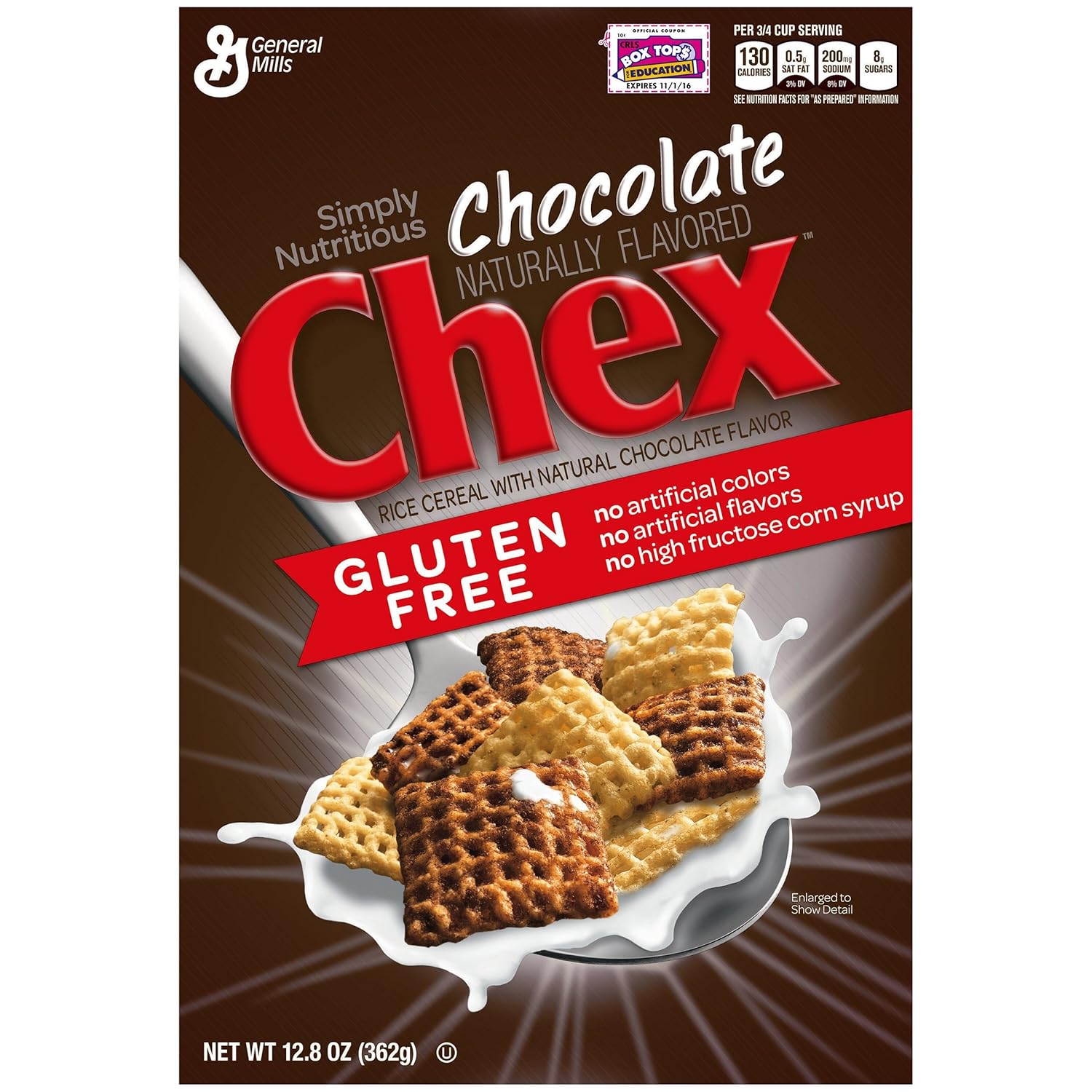 Amazon.com: Chex Gluten Free Chocolate Chex Cereal, 12.8 Ounce - 12 per ...