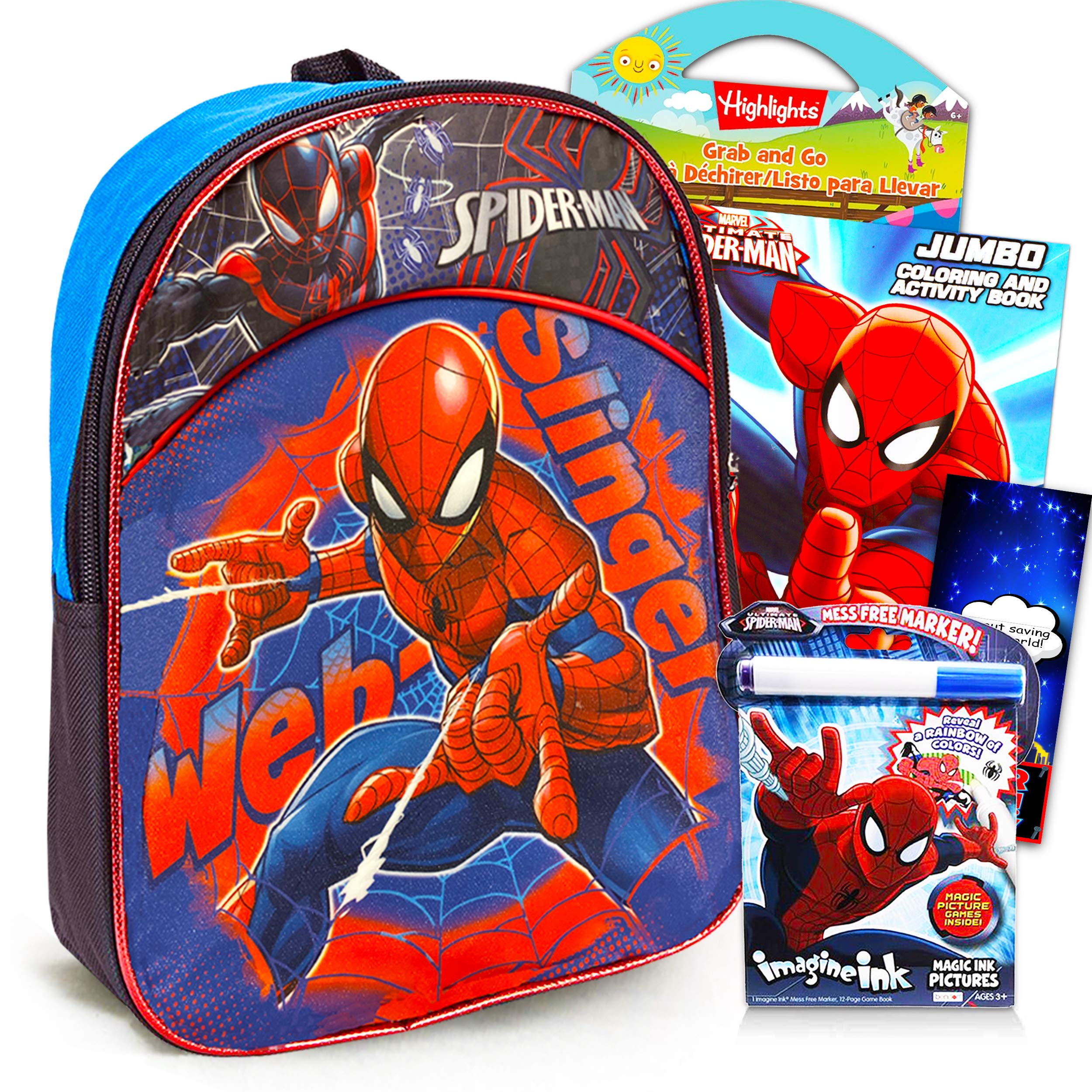 Buy Marvel Spiderman Playset Bundle Spiderman Coloring Book Kit - 5 Pc ...