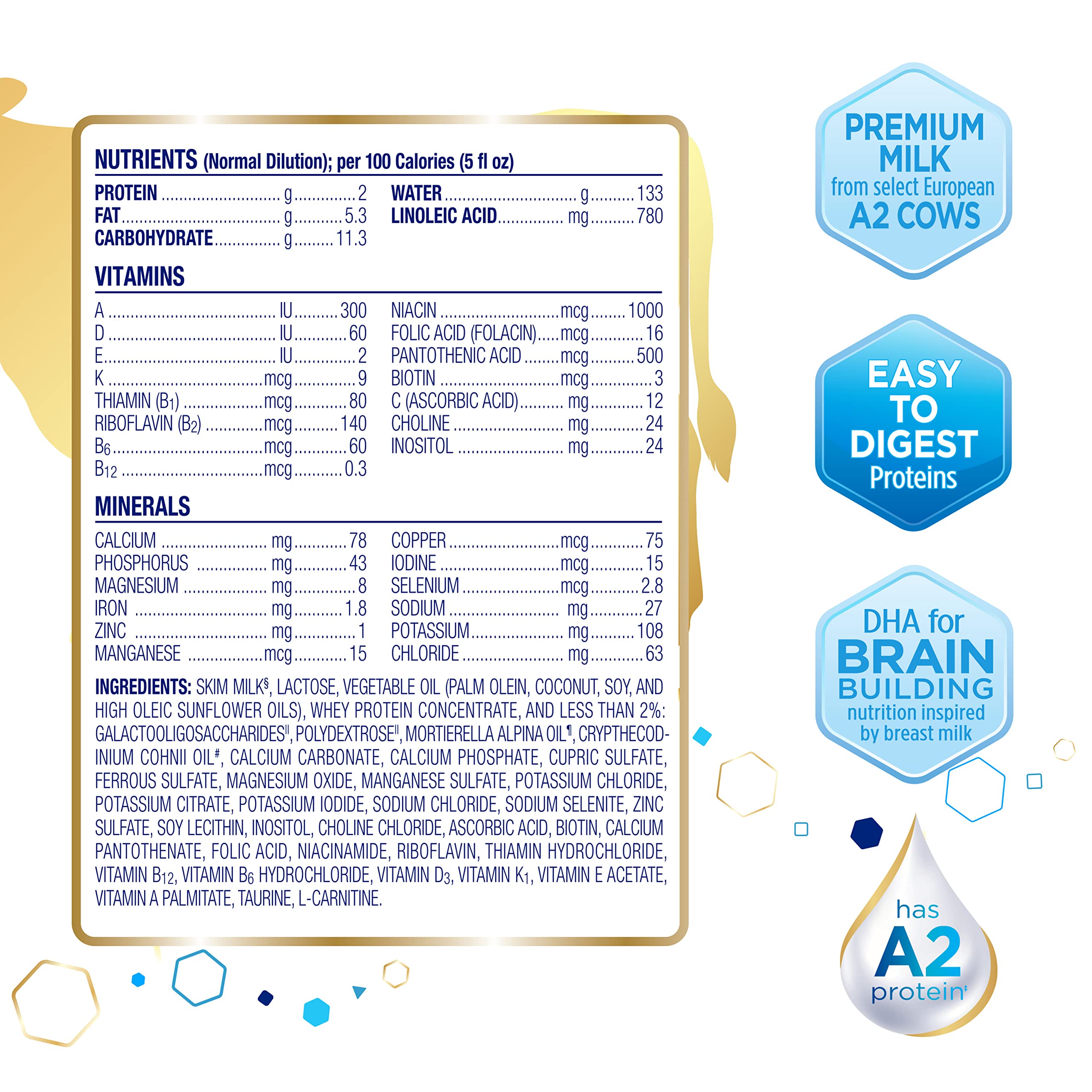 Enfamil A2 Premium Infant Formula, Non-GMO, Easy-to-Digest Premium Milk ...