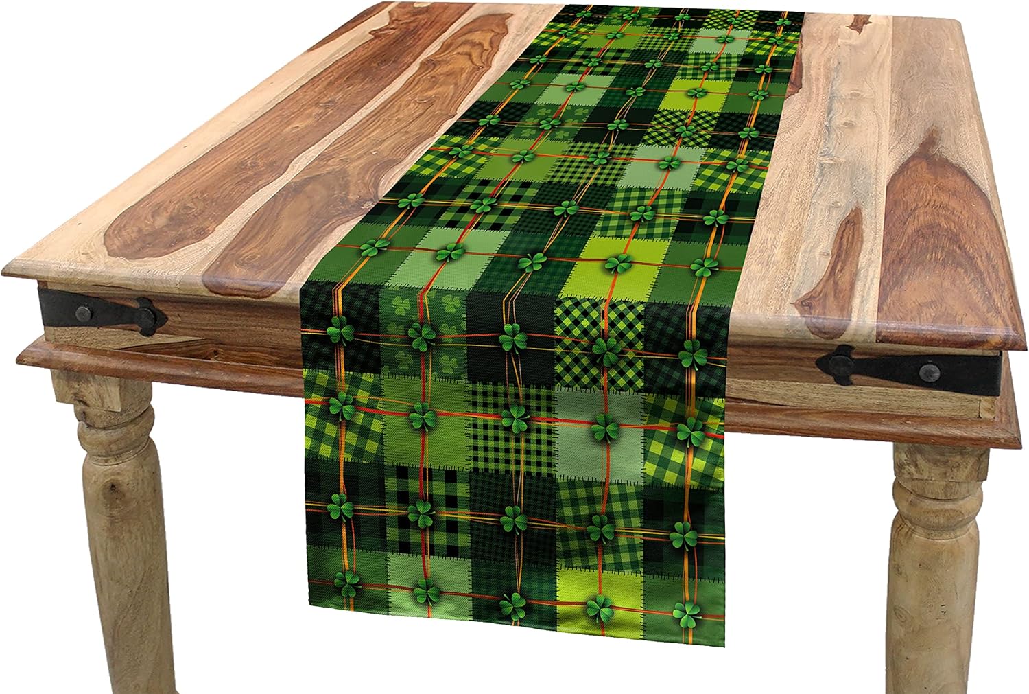 Amazon.com: Ambesonne Irish Table Runner, Patchwork Style St. Patrick's ...