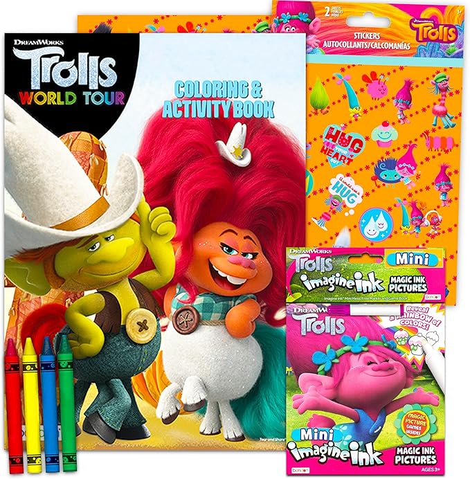 Amazon.com: Trolls Coloring and Activity Set Bundle - Trolls Imagine ...