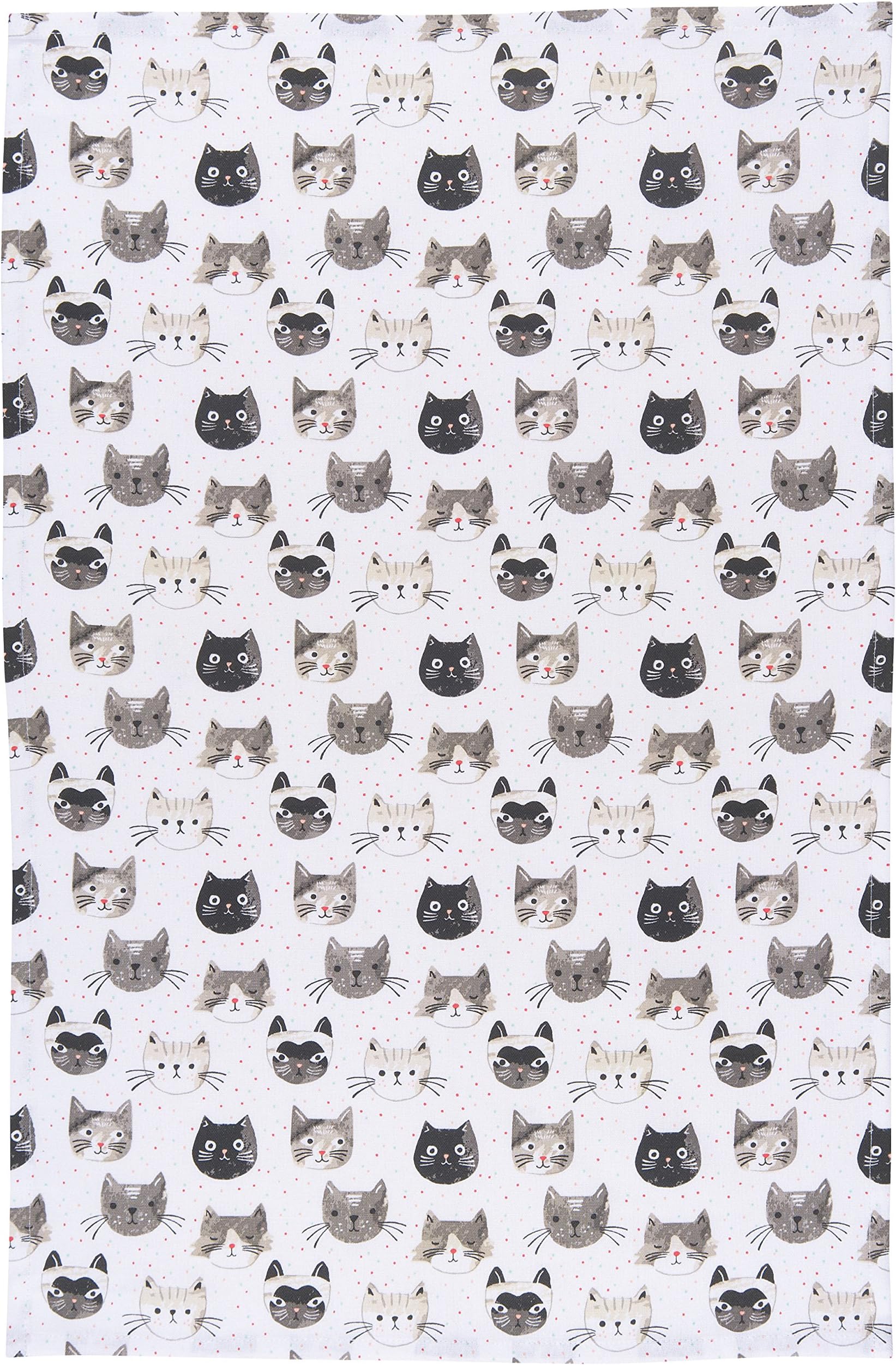 Amazon.com: Now Designs Cotton Kitchen Towel, Cats Meow Print : Home ...
