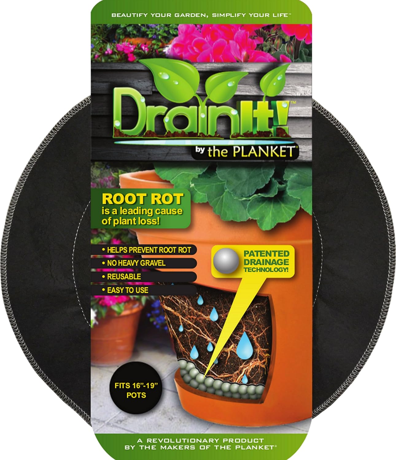 Amazon.com : DrainIt! Plant Container Disc, 16 to 19-Inch : Patio, Lawn ...