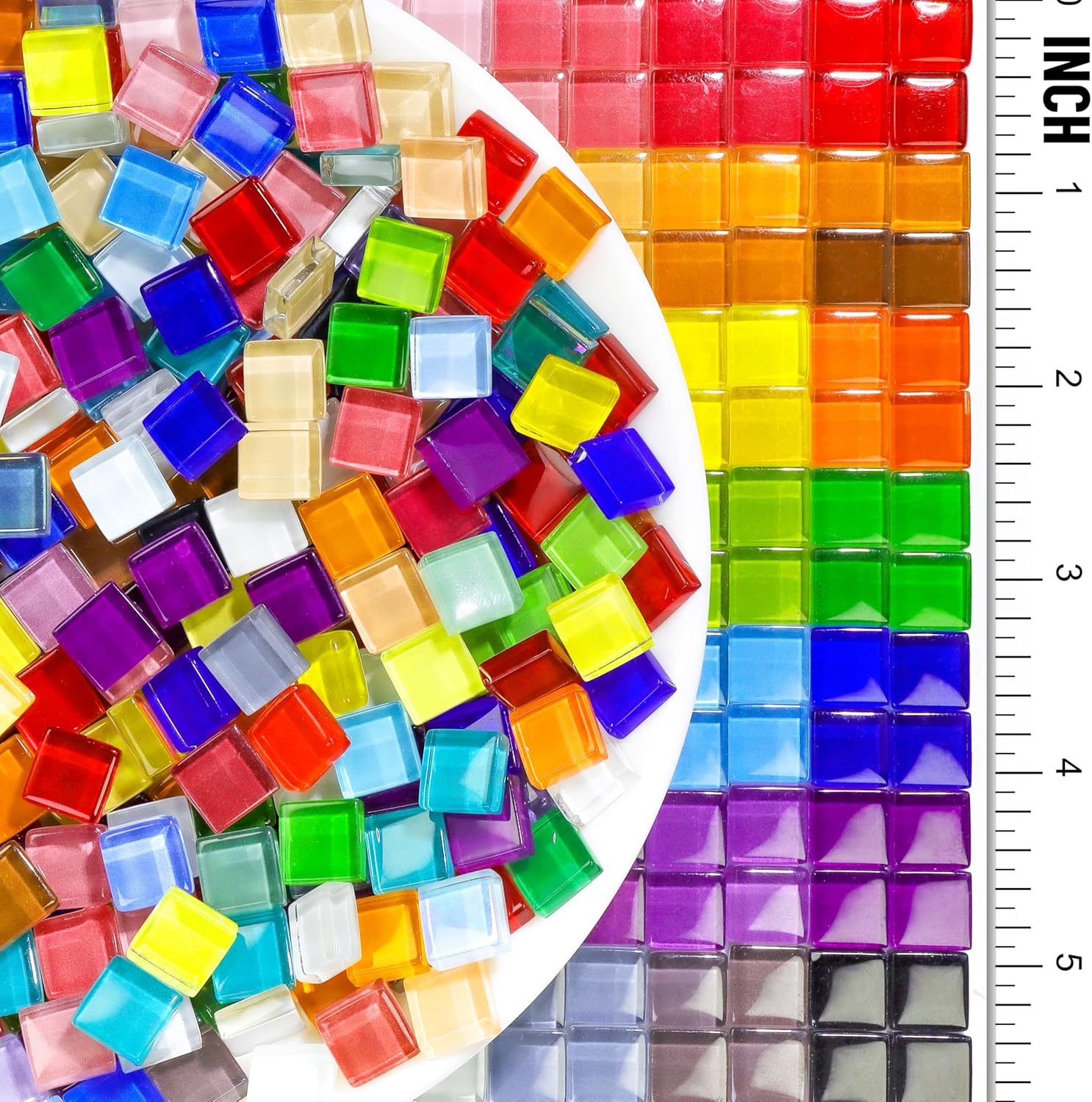 Amazon.com: Mosaic Tiles for Crafts Kits: LATIIZ Bulk 260 Pieces 0 ...