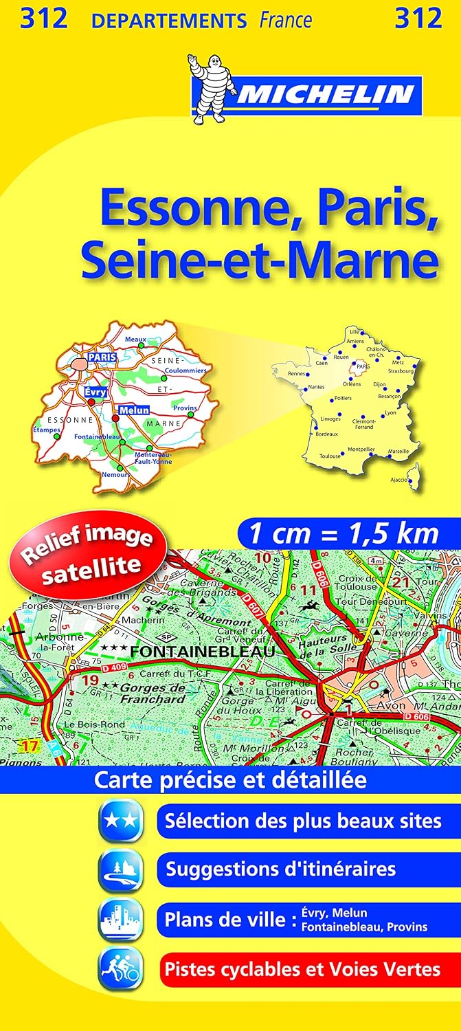 Amazon.fr - Carte DPARTEMENTS Essonne, Paris, Seine-et-Marne ...