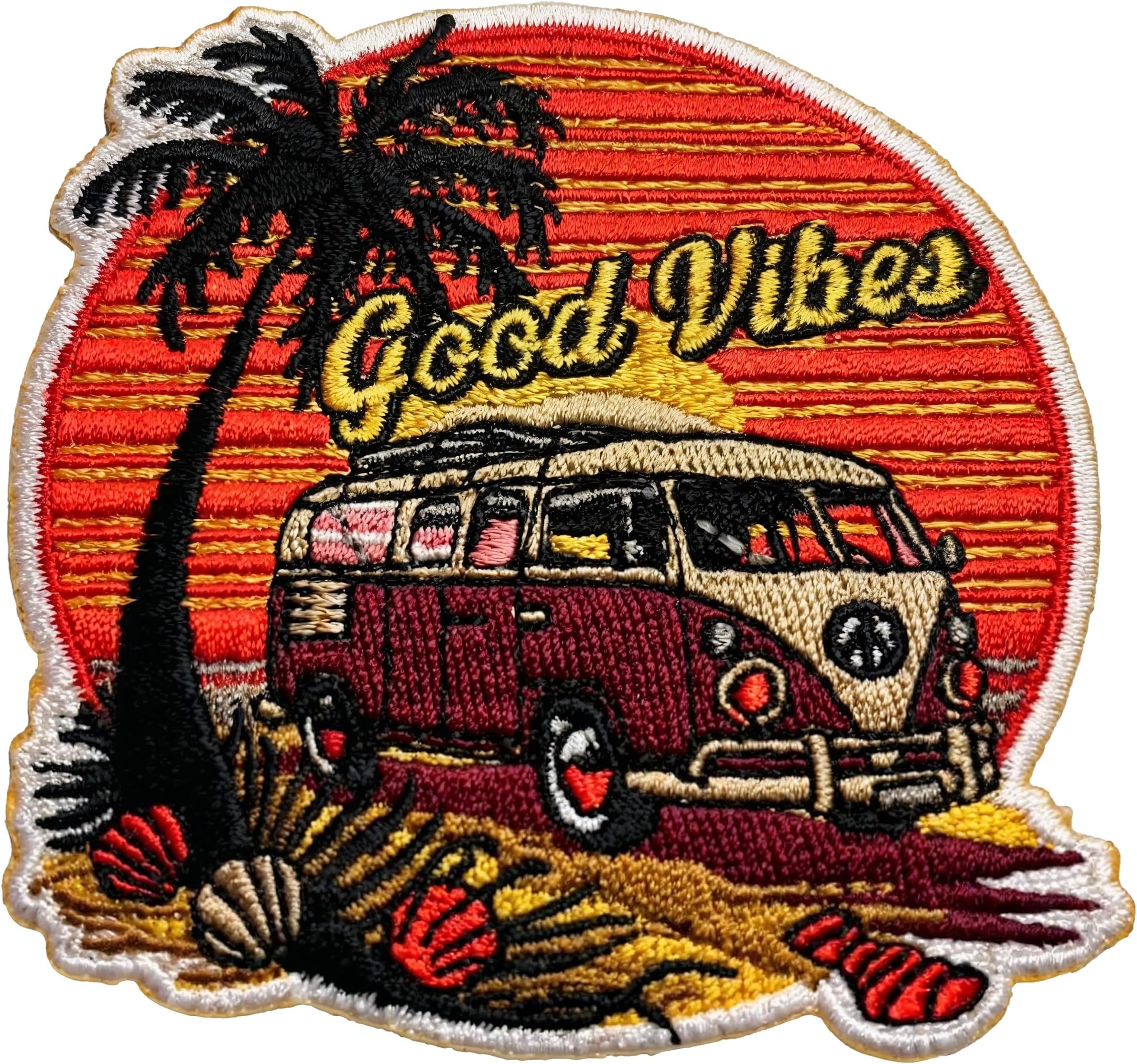 Amazon.com: Cute-Patch Enjoy The Journey Classic Van with Surfboard ...