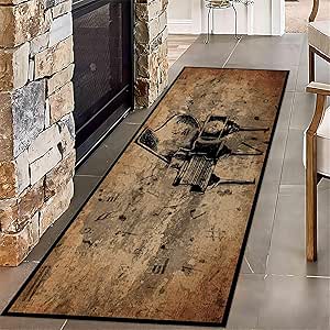 Amazon.com: Puyosvr Piano Runner Rug, 2x7ft, Vintage Musical Notes ...