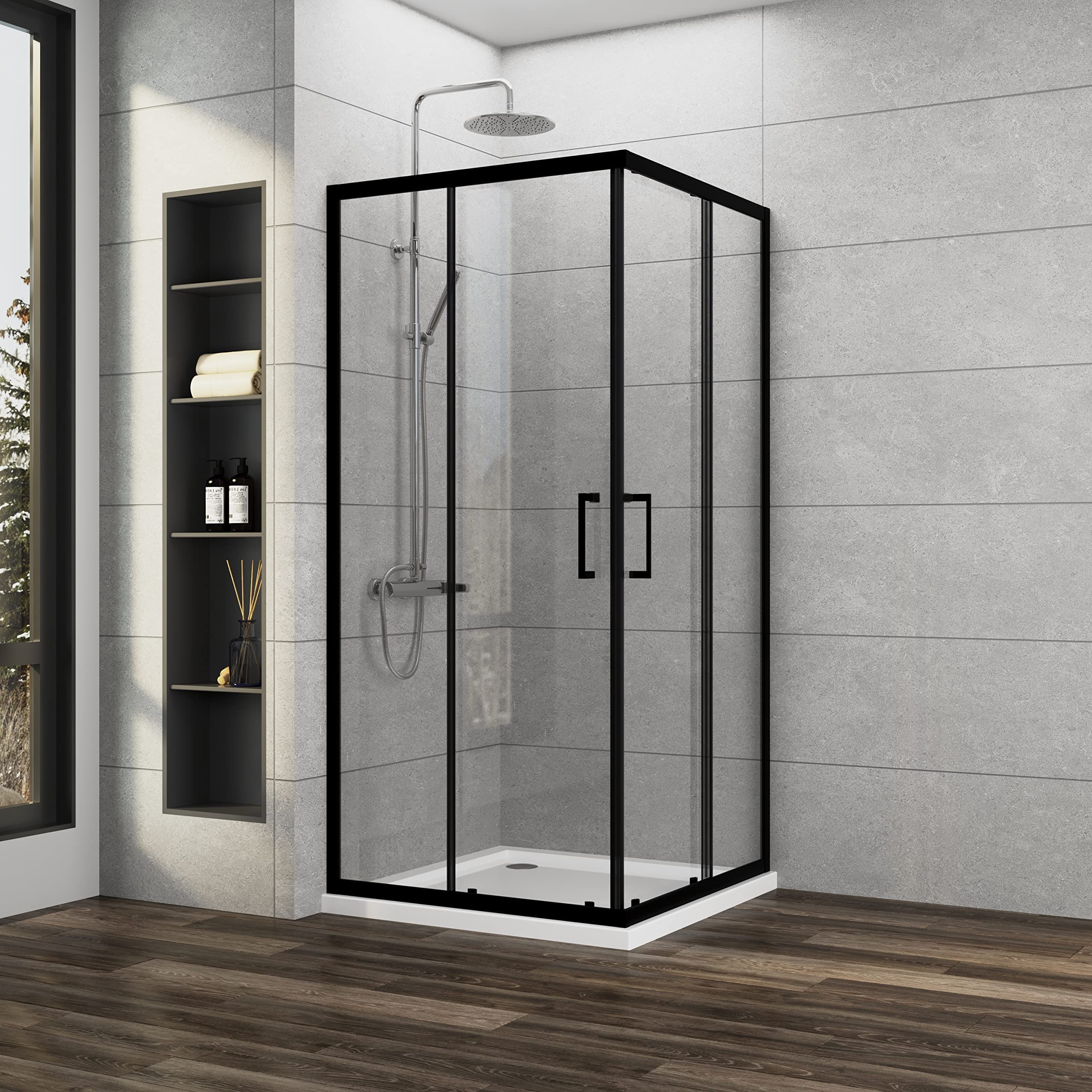 Large Corner Shower Units Sliding Corner Shower Screen Enclosure