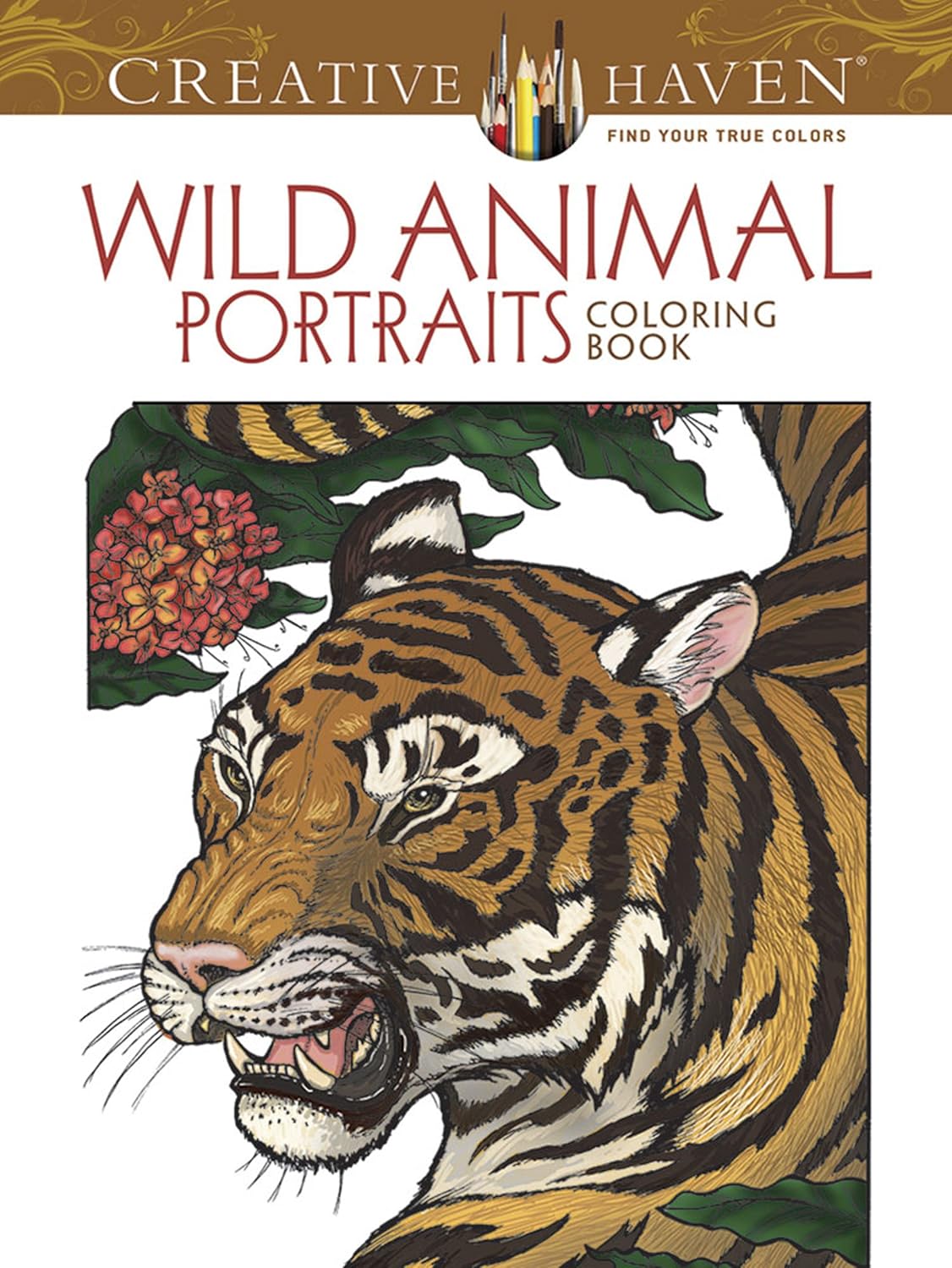 Amazon.com: Creative Haven Wild Animal Portraits Coloring Book: Relax ...