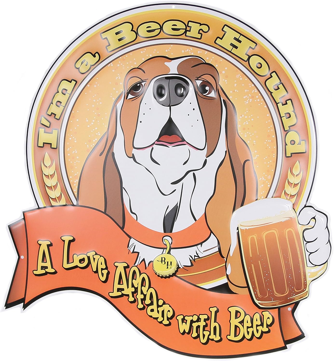 Amazon.com: I'M A BEER HOUND, BH, A LOVE AFFAIR WITH BEER Metal/Tin ...