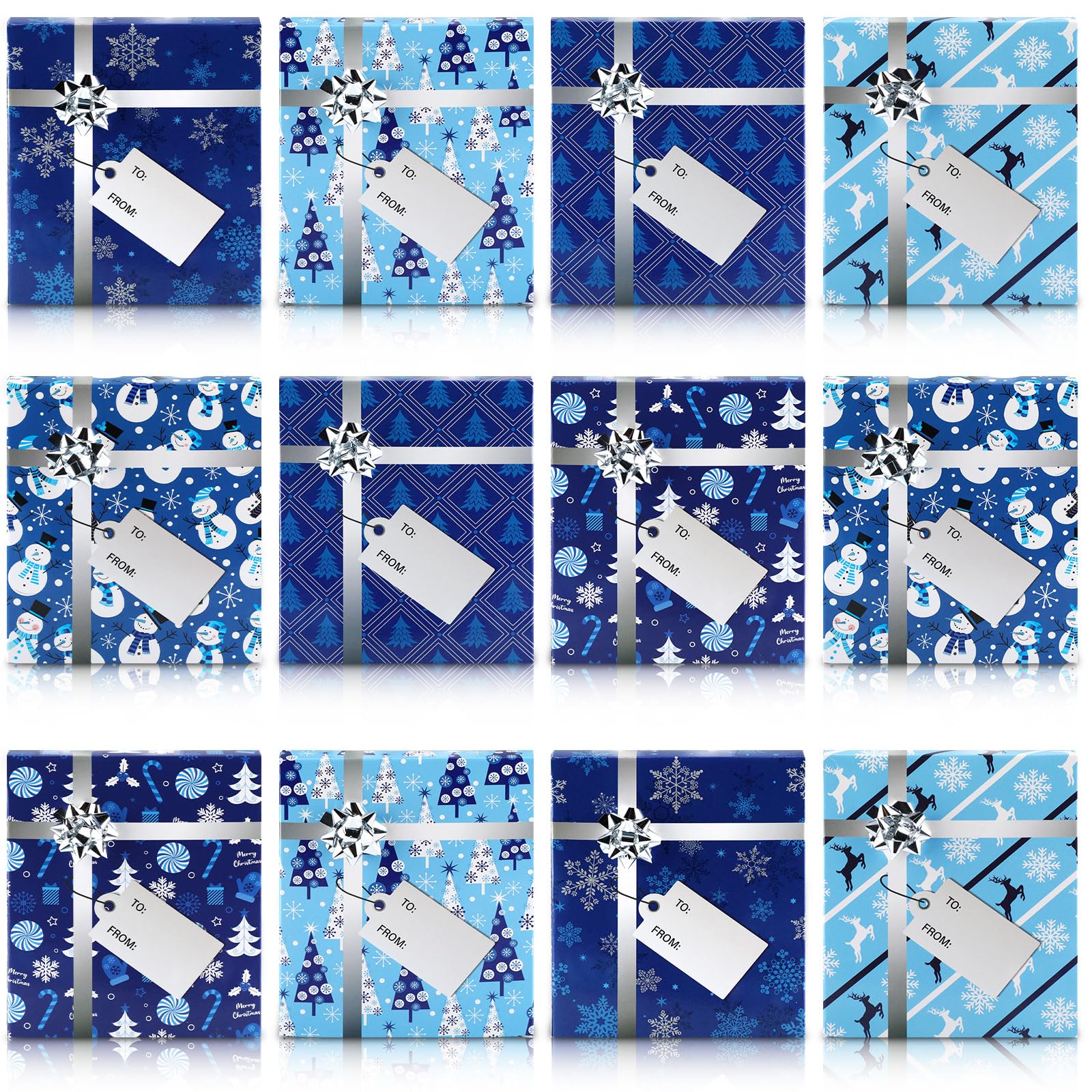 Amazon.com: Blulu 24 Pieces Christmas Gift Card Boxes Set with Bow and ...