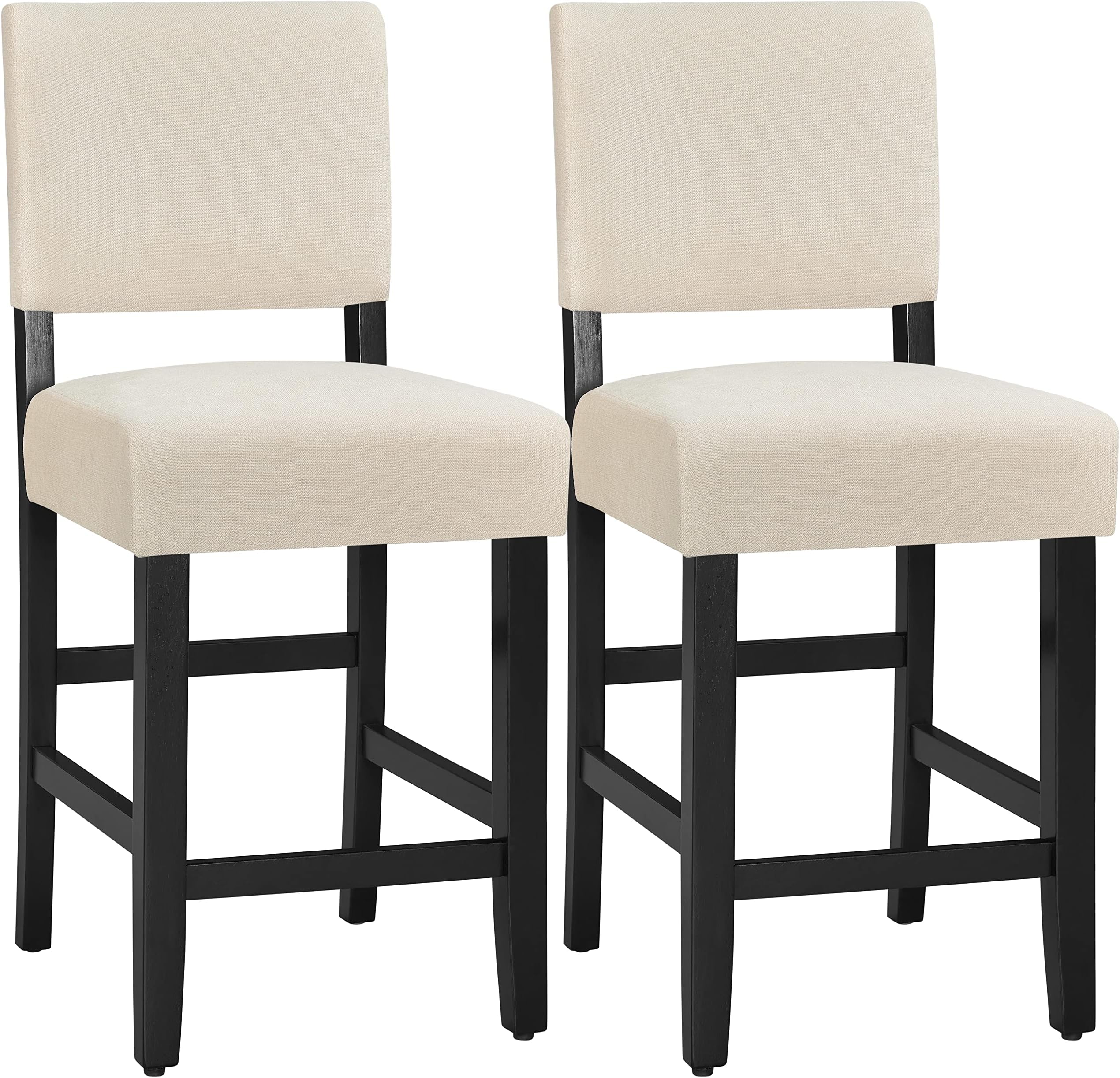 Amazon.com: Yaheetech Bar Stools Set of 2 24 inches Modern Square ...