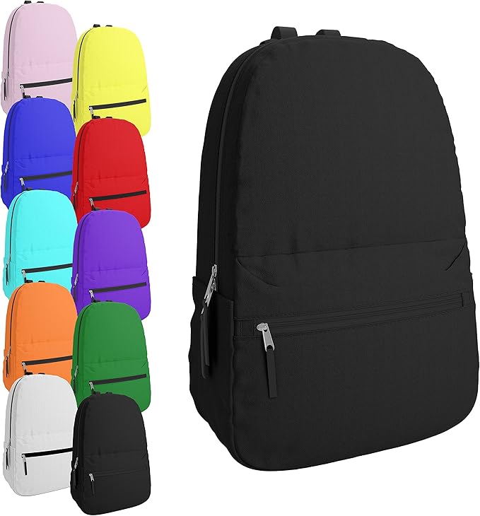Amazon.com | Bulktech 10 Pack Classic Backpacks in Assorted 10 Colors ...