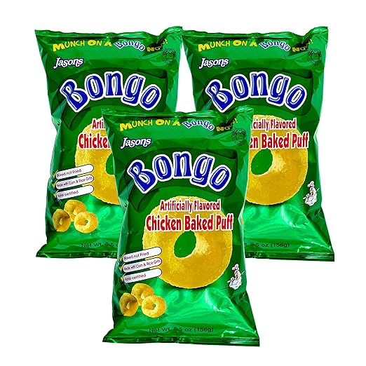 Amazon.com: Jasons, Bongo Chicken Flavoured Snack (Pack of 3), Imported ...