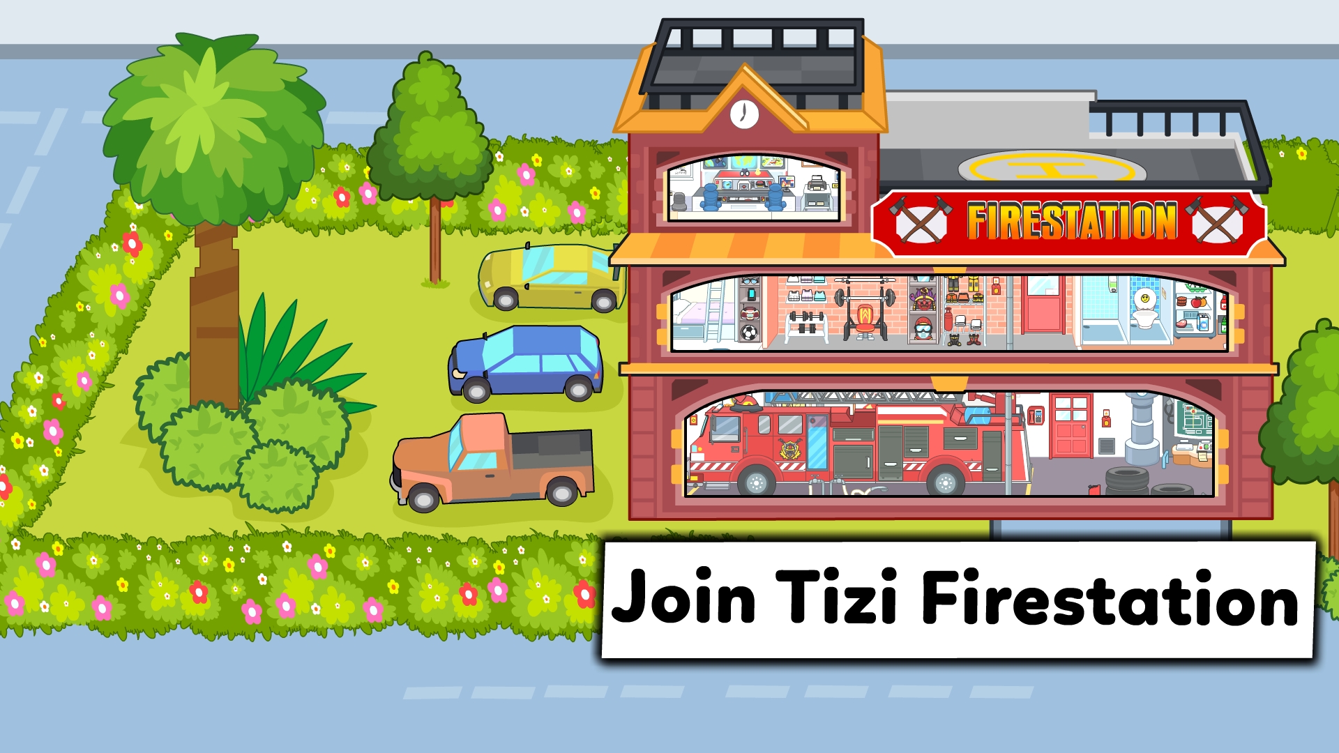 Fire Station Game Free - My Tizi Town Fire Fighter, Fire Rescue & Fire ...