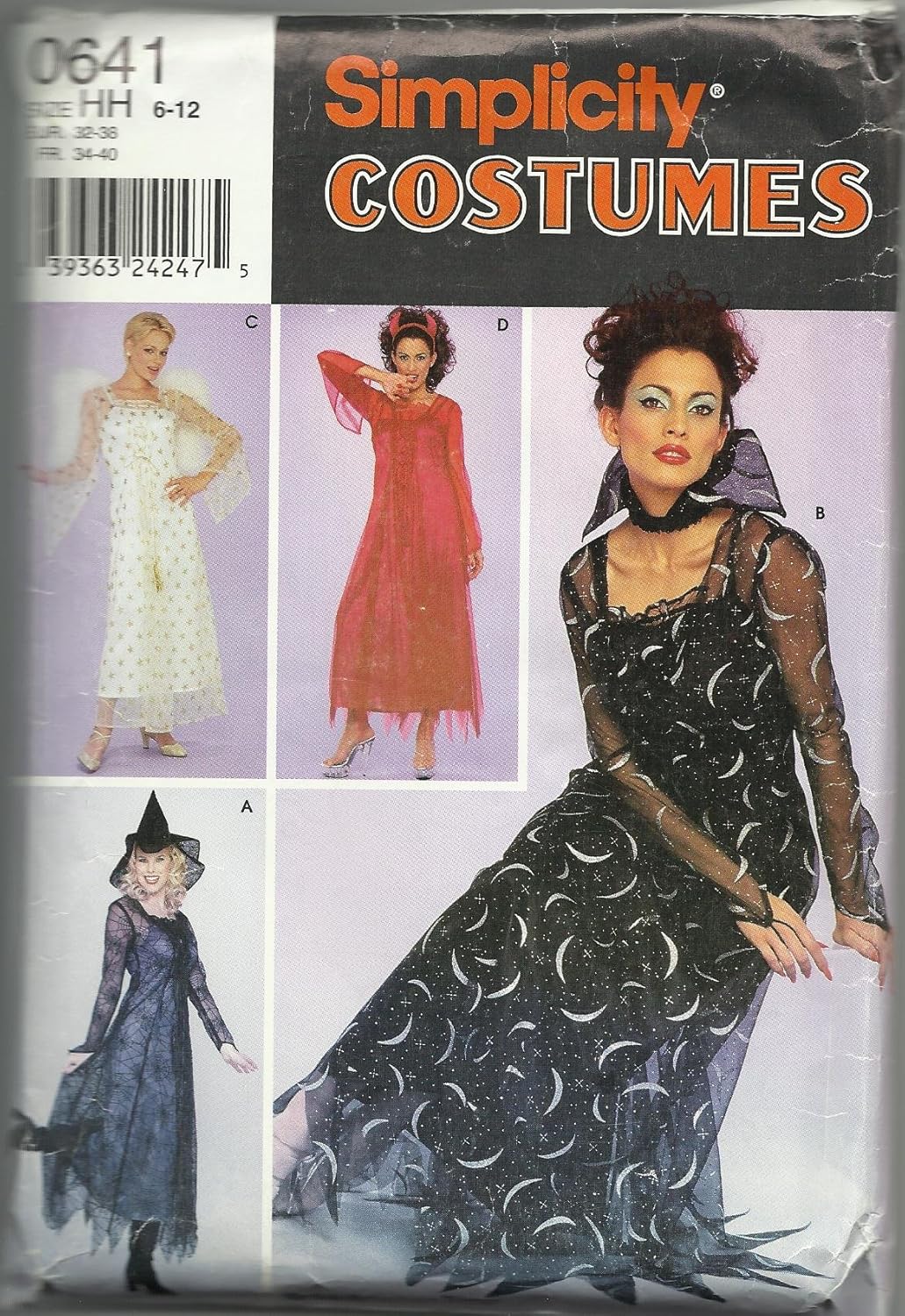 Amazon.com: Simplicity 0641 Sewing Pattern, Misses' Costumes - Witch ...