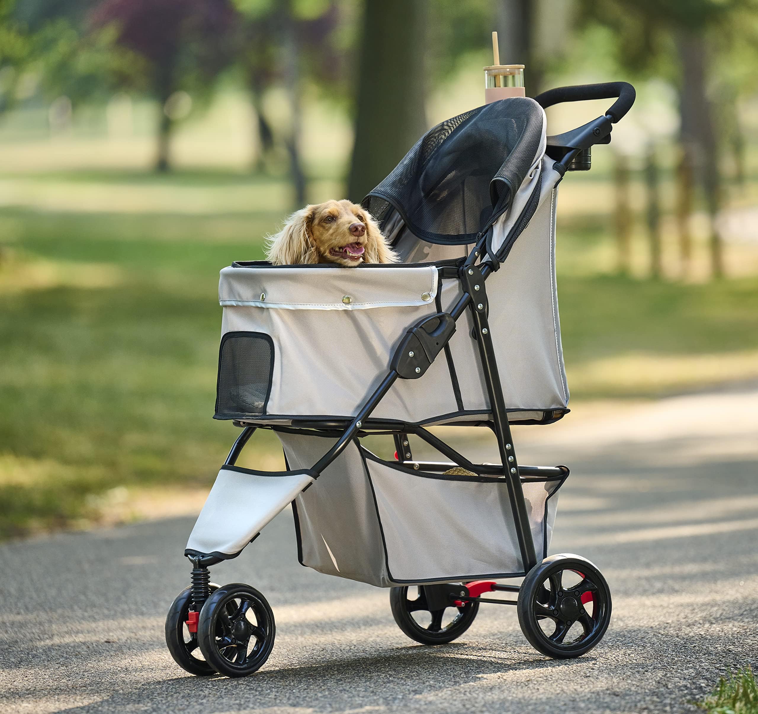 Amazon.com: Critter Sitters Pet Stroller with Storage Basket, Single ...