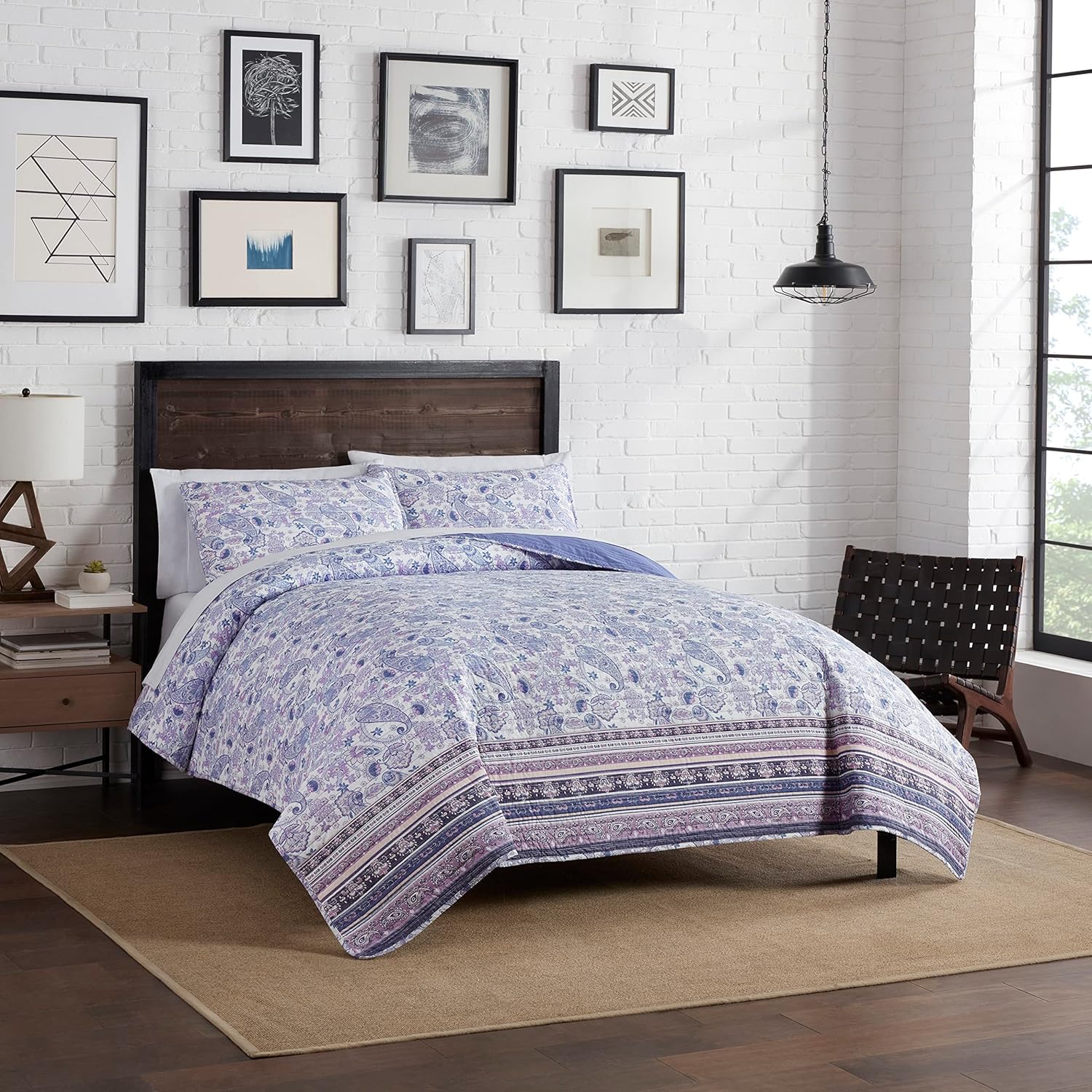 Amazon.com: Lucky Brand Quilt Set – 3-Piece Queen Size Quilt Sets with ...