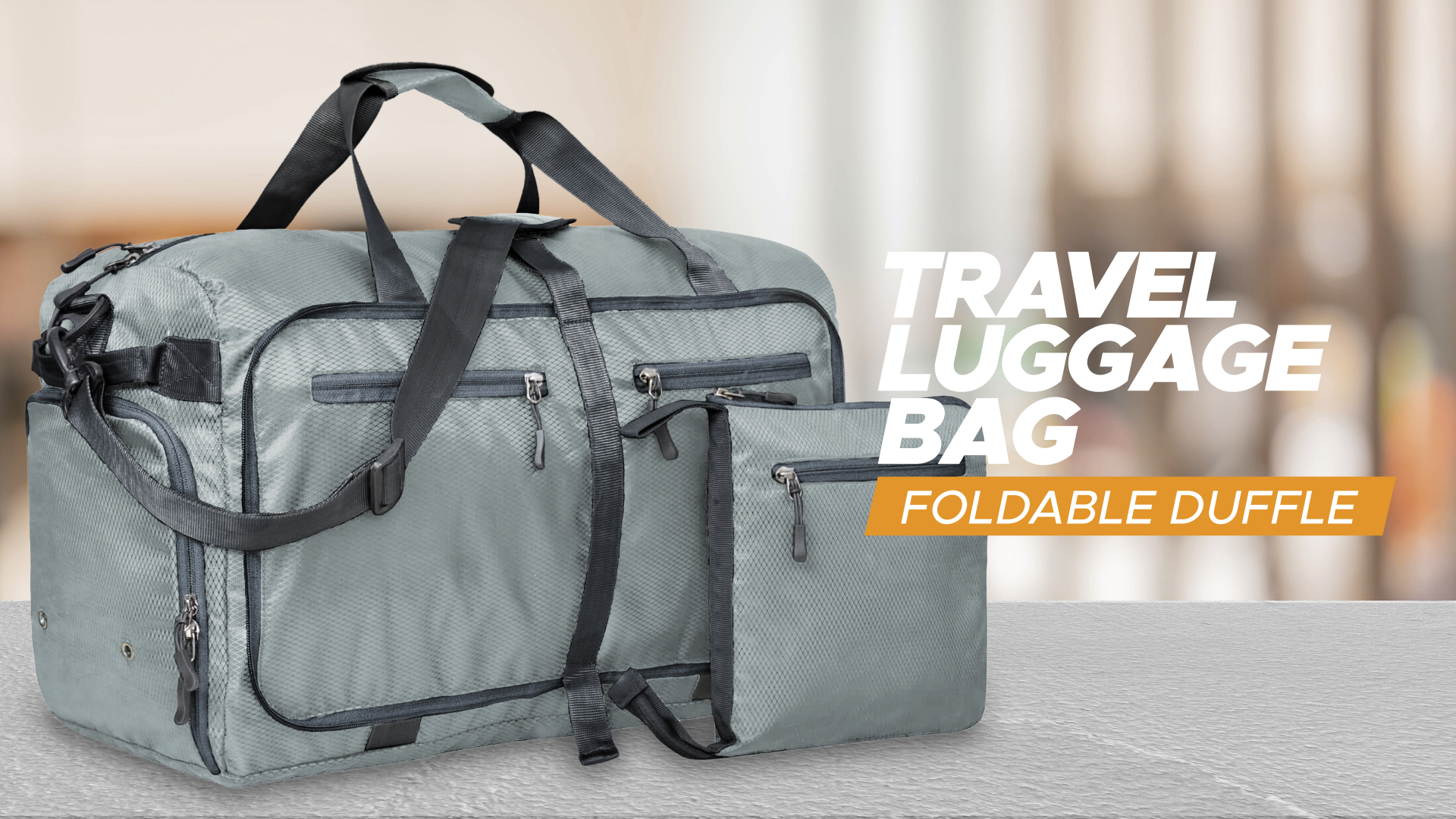 Watch FATMUG Foldable Duffle | Travel Luggage Bag | 45 L, Grey on ...
