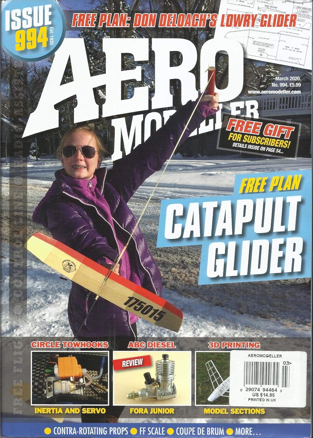 Amazon.com: AERO MODELLER MAGAZINE, MARCH, 2020 NO. 994 PRINTED IN UK ...
