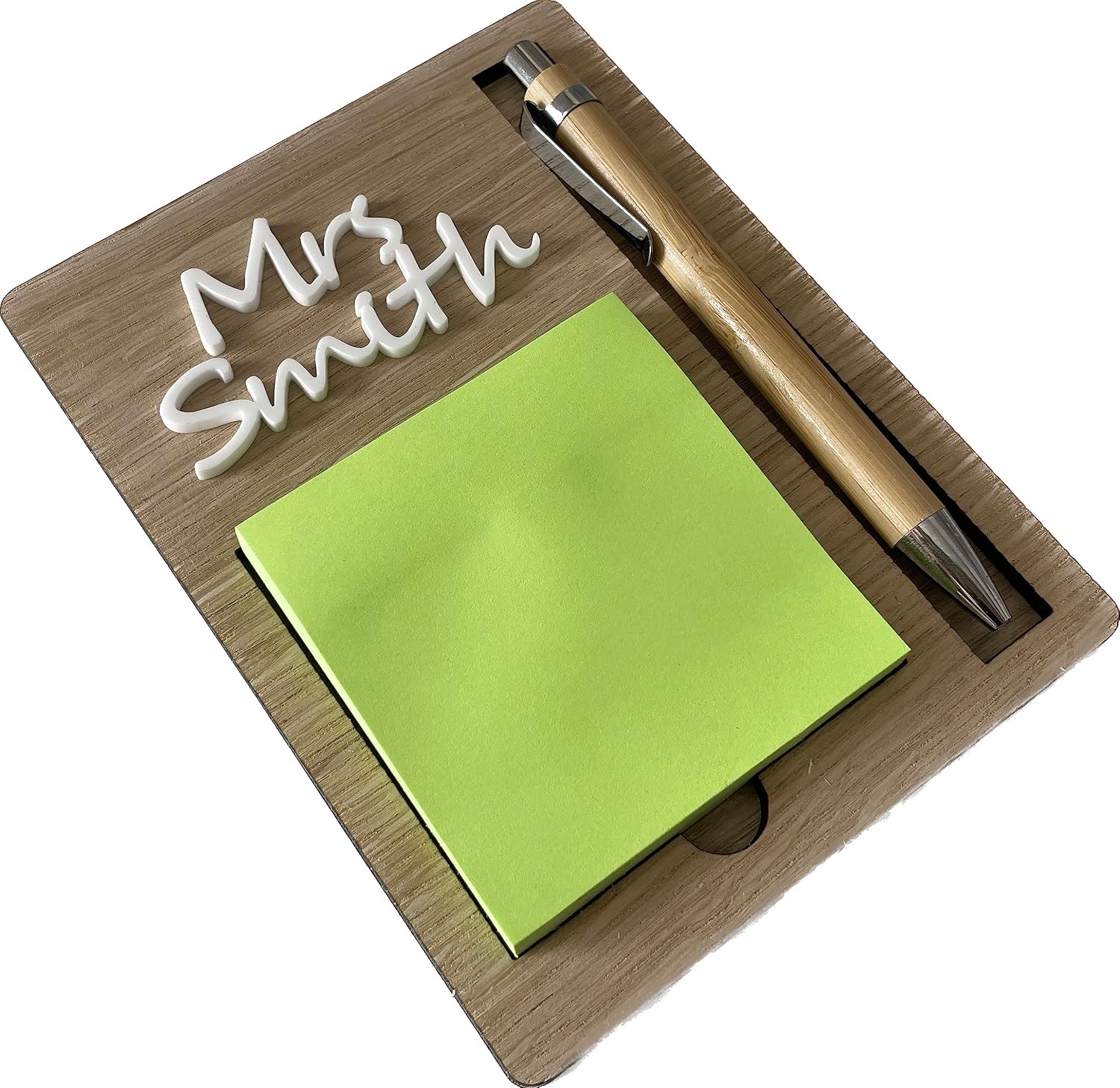 Personalised Sticky Notes Holder Gifts For Teachers Pen Desk Organiser ...