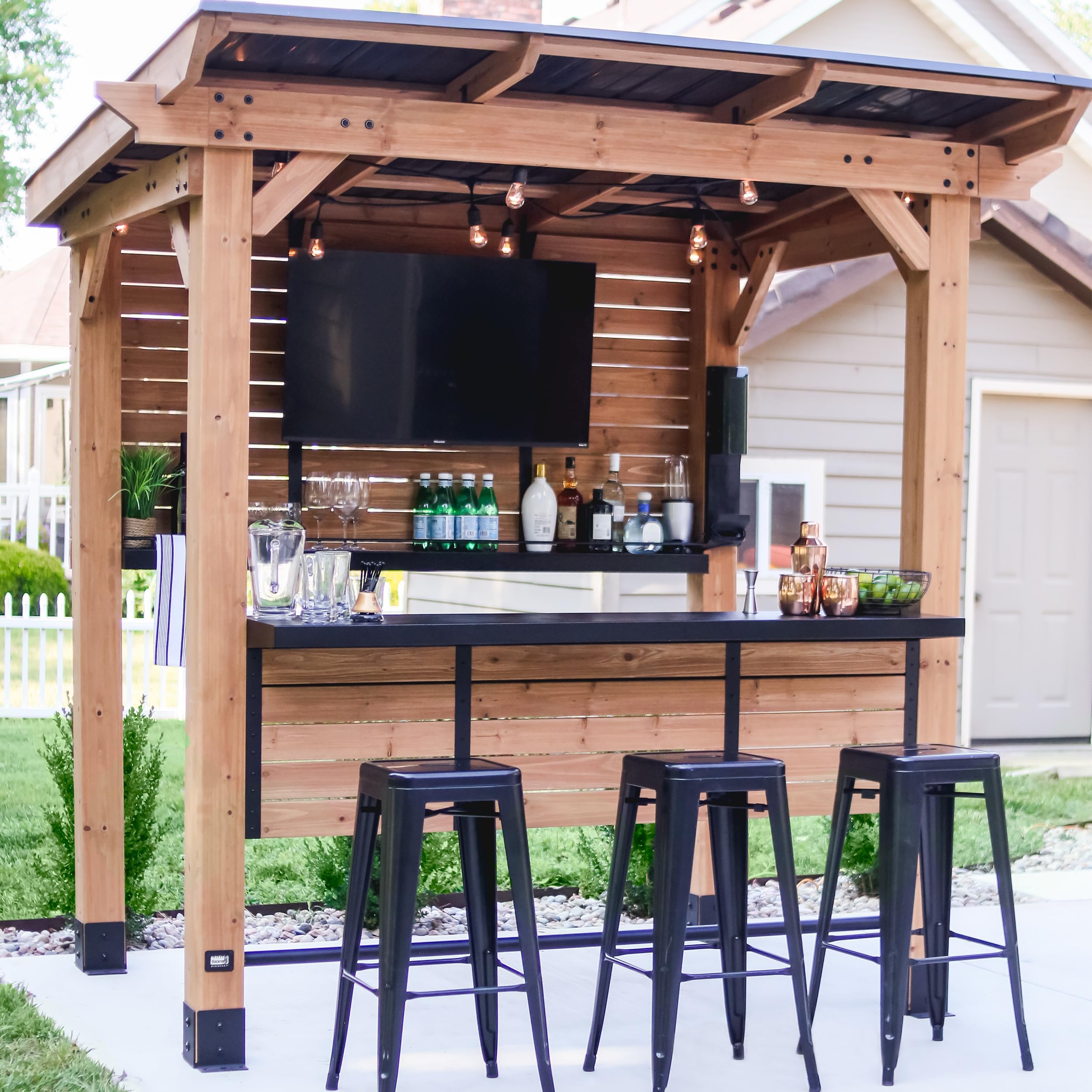Construction Outside Bar Backyard Discovery Cedar Springs Outdoor Bar