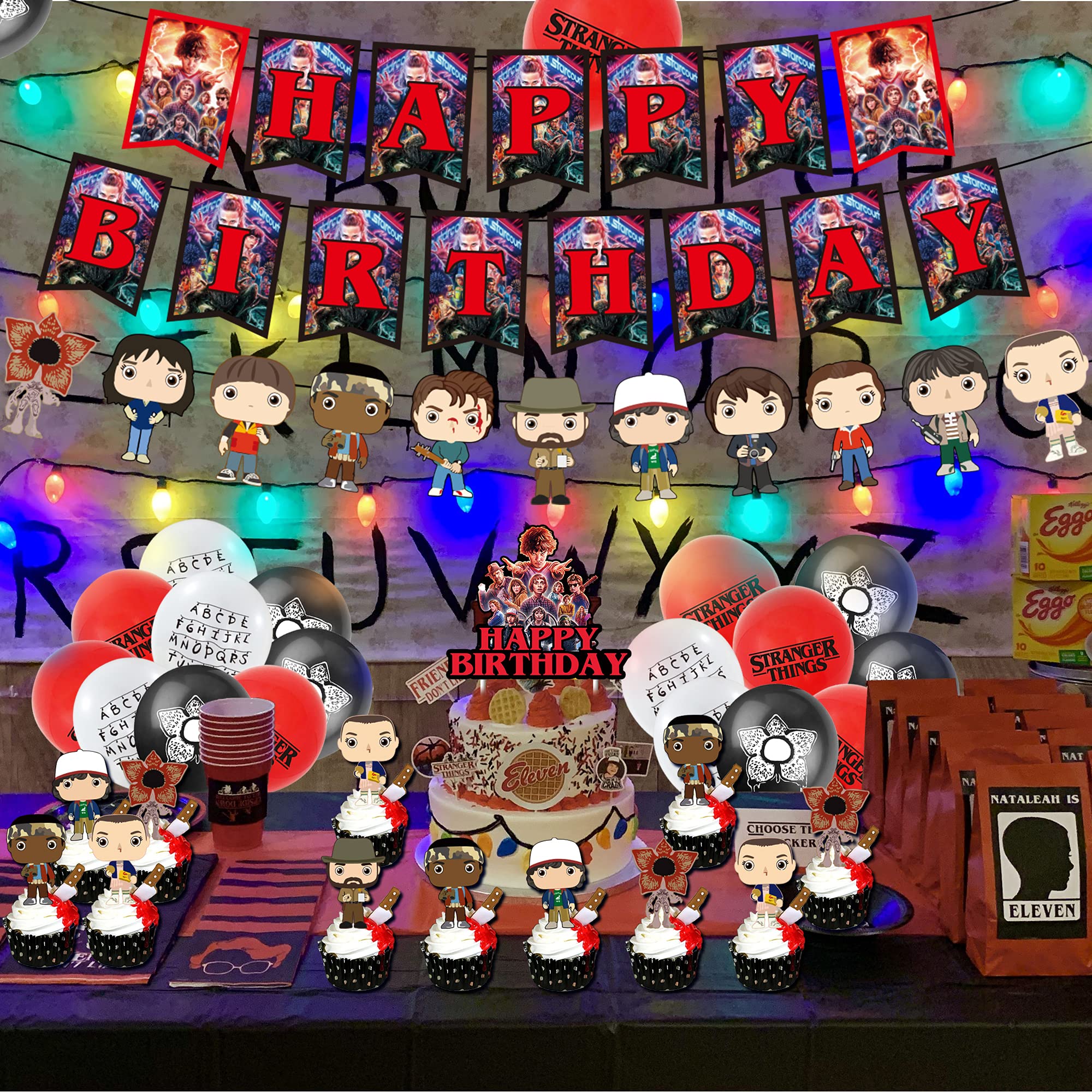 Buy Stranger Things Party Supplies 101pcs Party Decorations Included ...